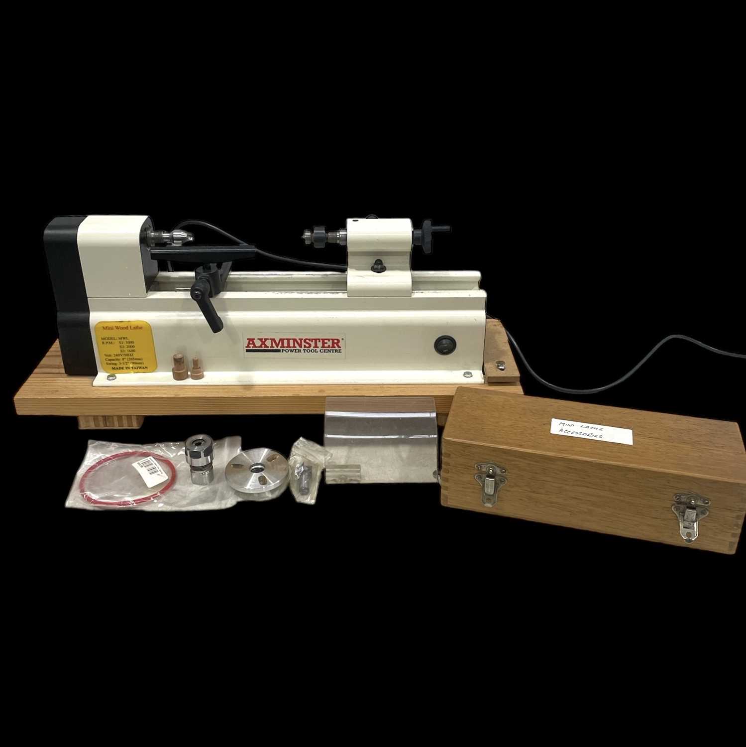 Lot 8 - An Axminster mini wood lathe (model MWL)