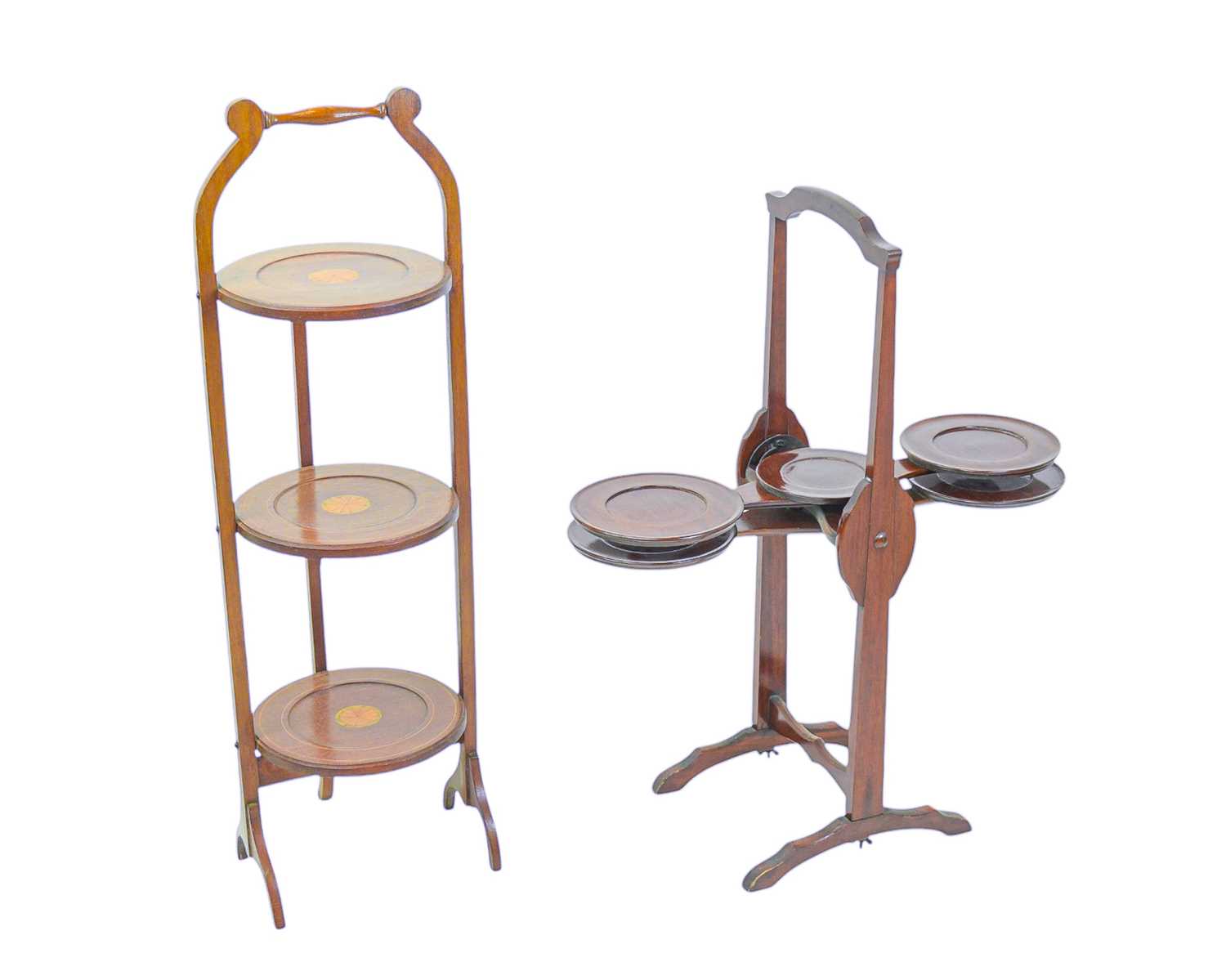 Lot 453 - Two folding cake stands.