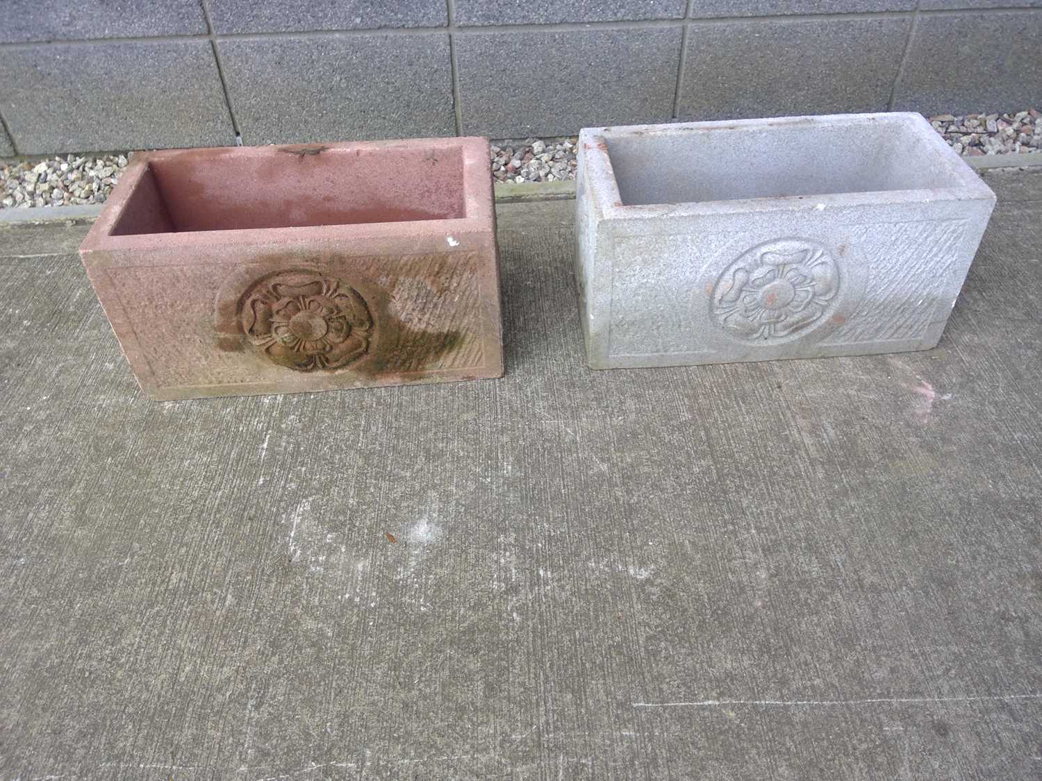 Lot 124 - Two Reconstituted Stone Planters. The