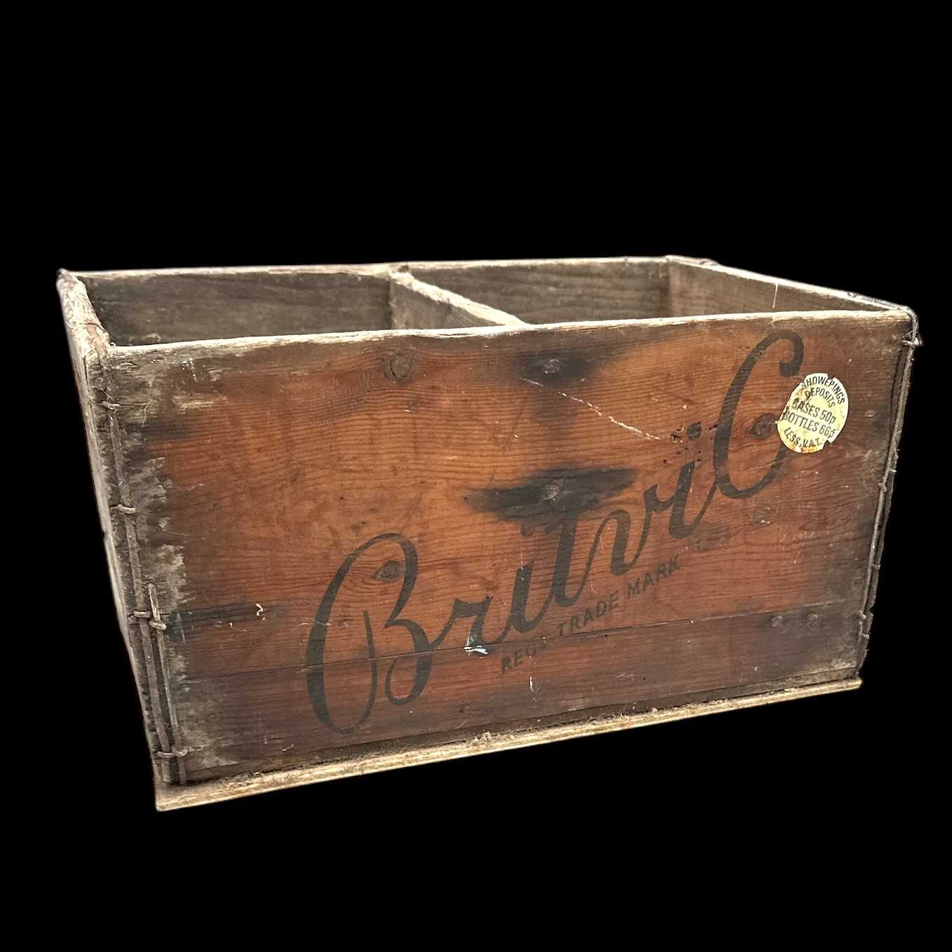 Lot 100 - A vintage wooden Britvic crate.