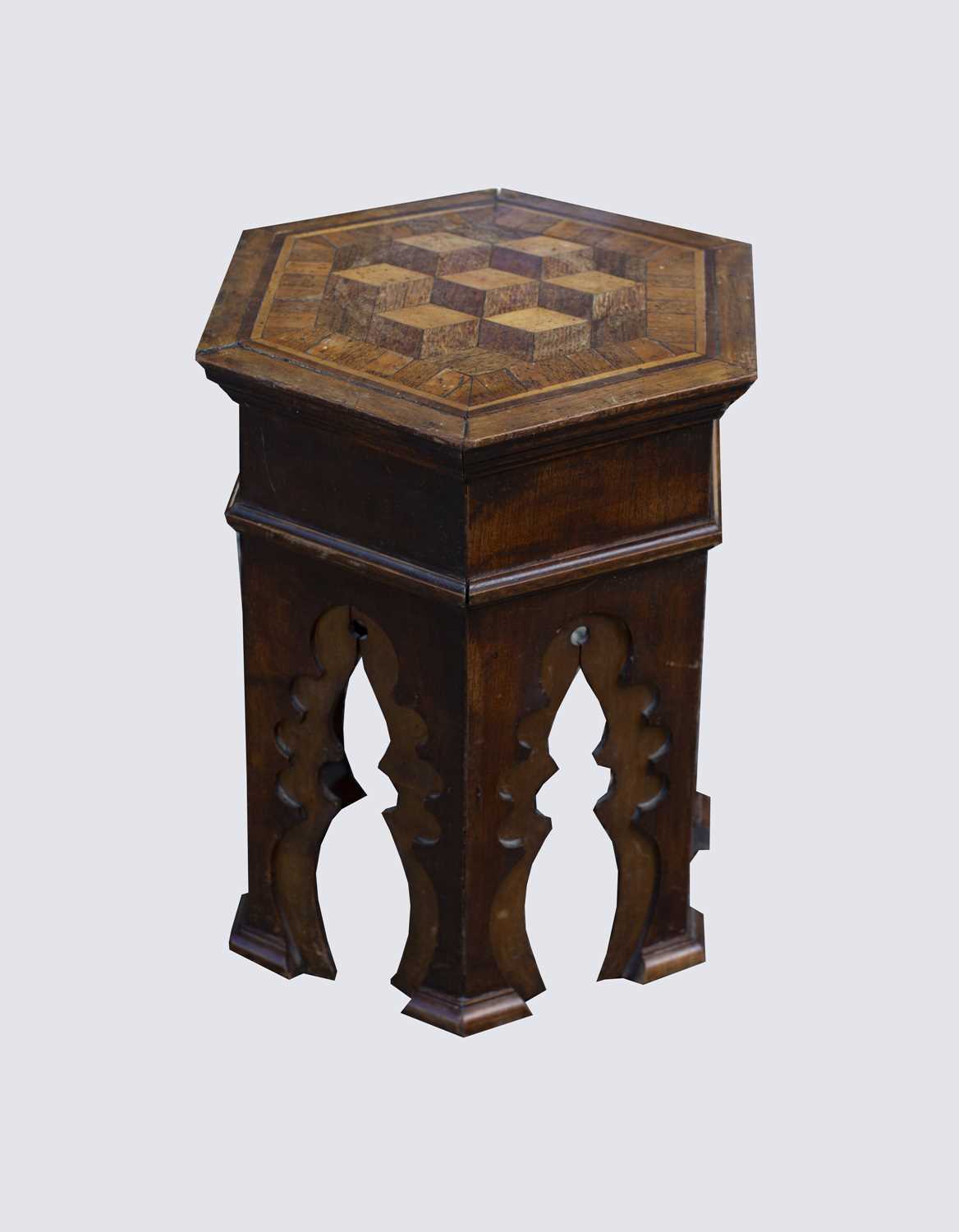 Lot 432 - An Islamic hexagonal occasional table, circa