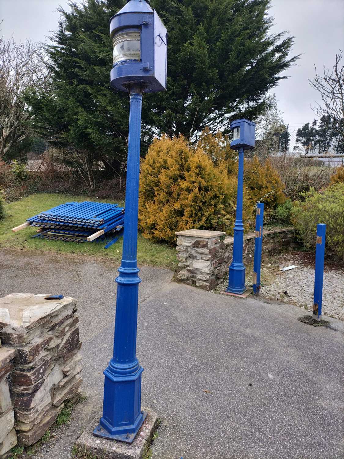 Lot 1381 - Iron Lamp Posts.