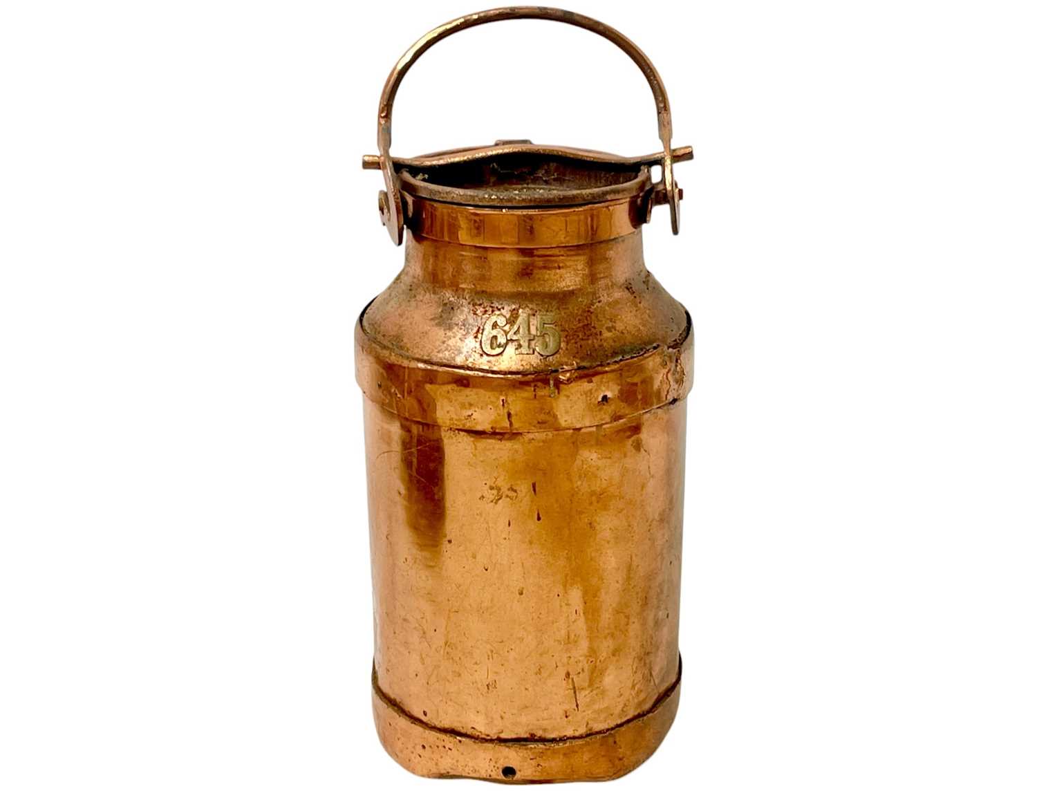Lot 88 - A milk churn with a copper finish.