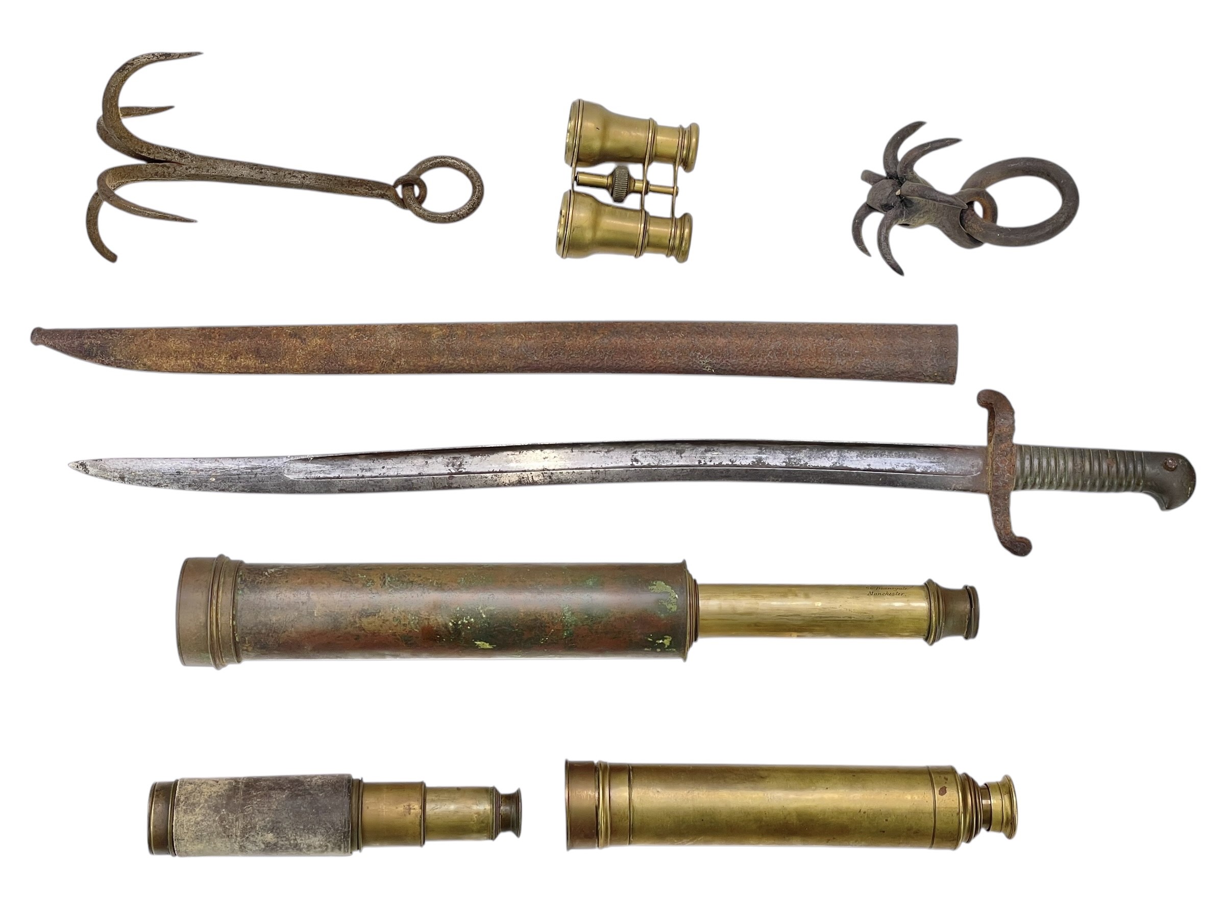 Lot 207 - An 18th century naval grappling hook,