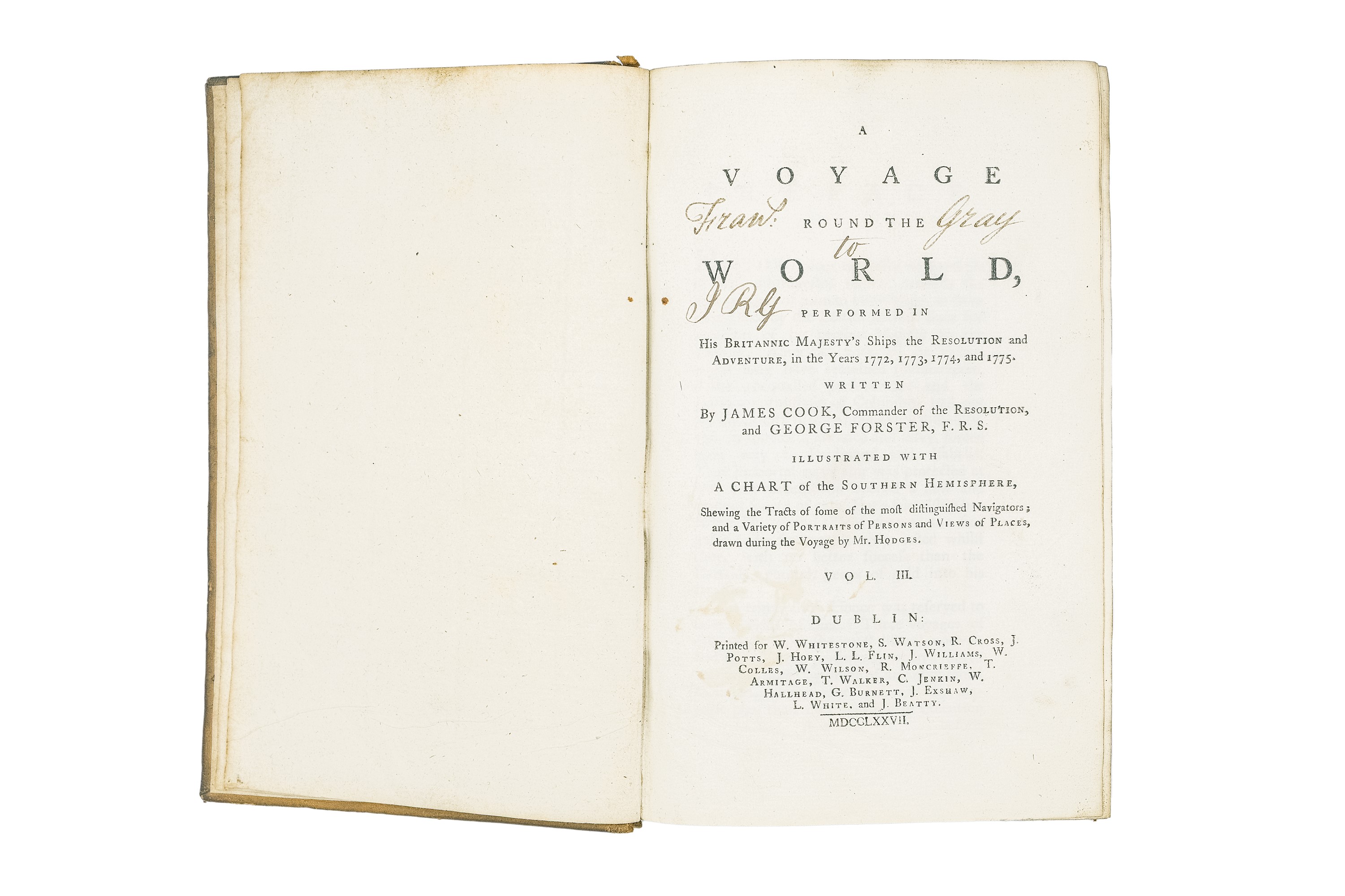 Lot 289 - James Cook and George Forster