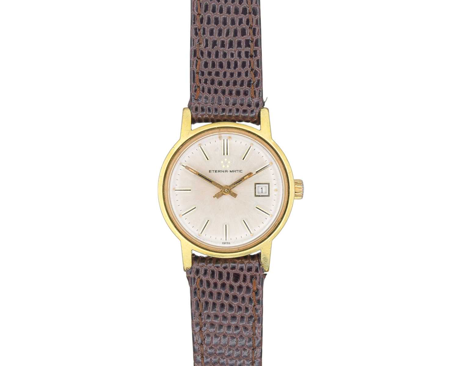 Lot 1055 - ETERNA - An Eterna-Matic gold-plated lady's