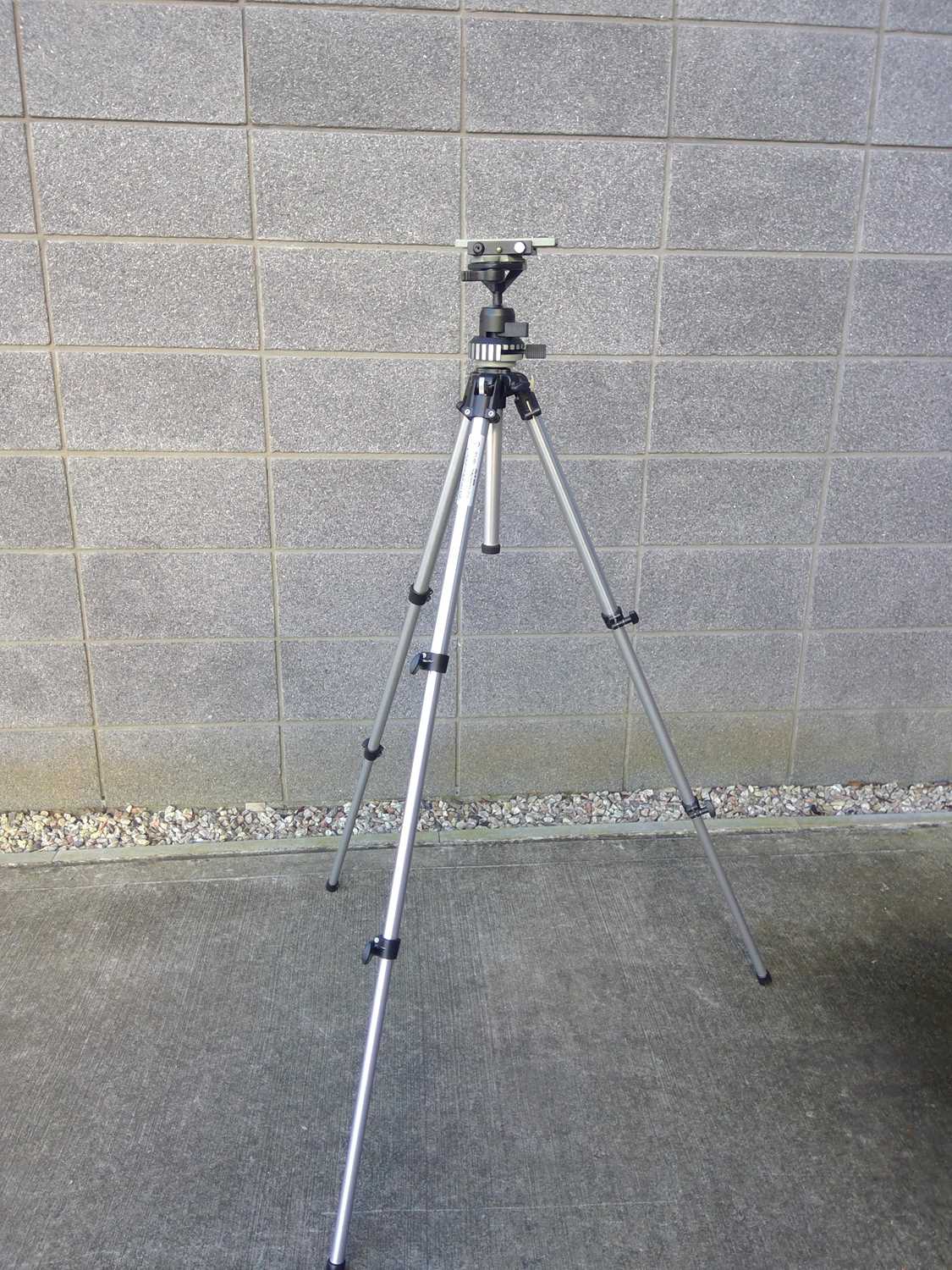 Lot 24 - An Aluminium, Manfrotto 190 Pro Tripod and a