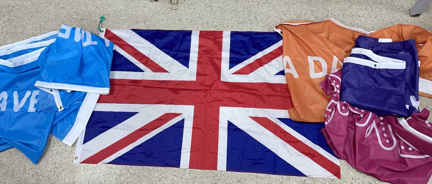 Lot 2102 - Banners & Union Flag.