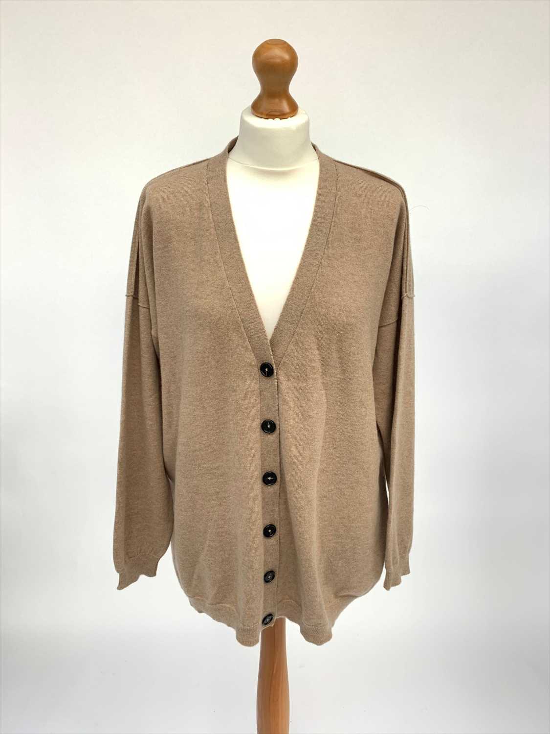 Lot 3061 - A camel coloured Scottish cashmere cardigan