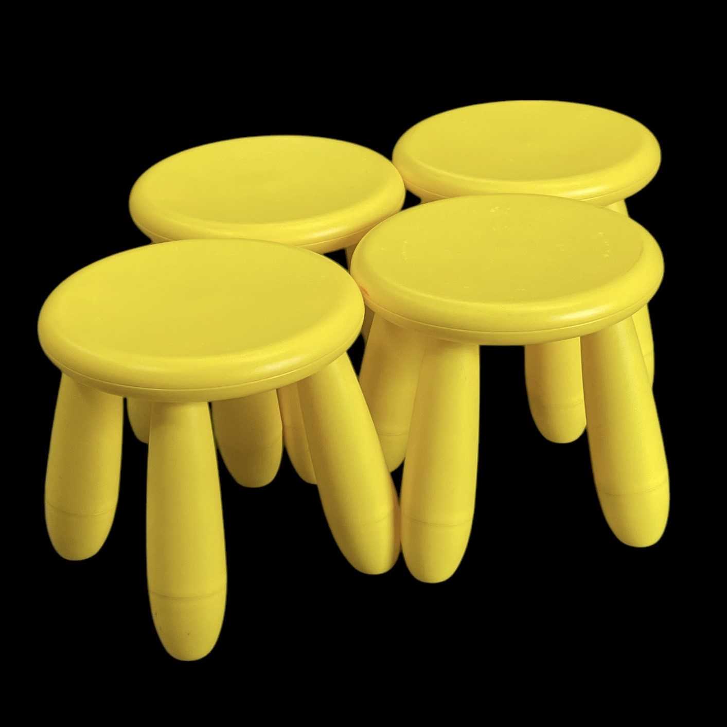 Lot 47 - Four Ikea Mammut children's stools 29cm high.