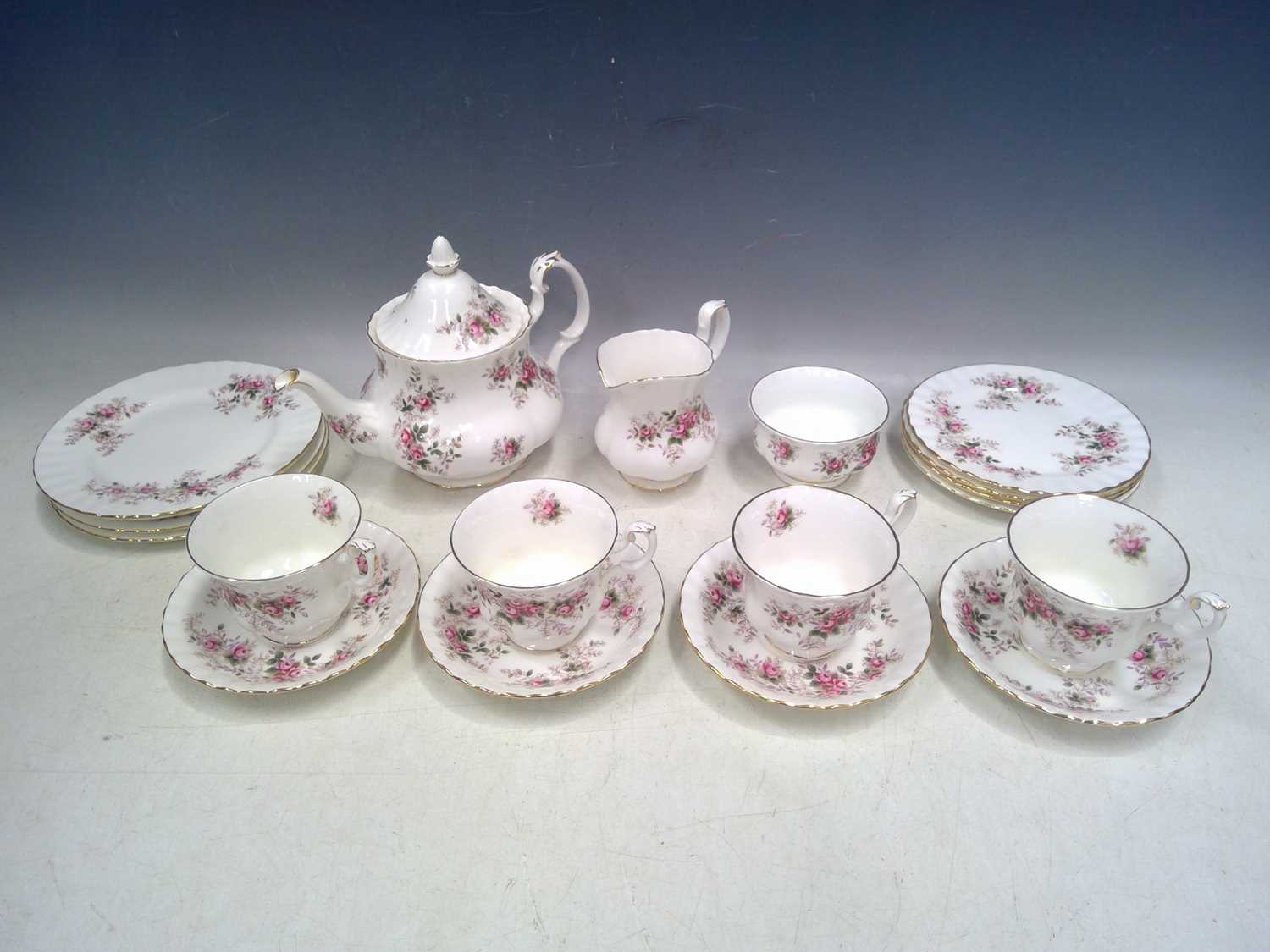 Lot 271 - A Royal Albert 'Lavender Rose' tea set.