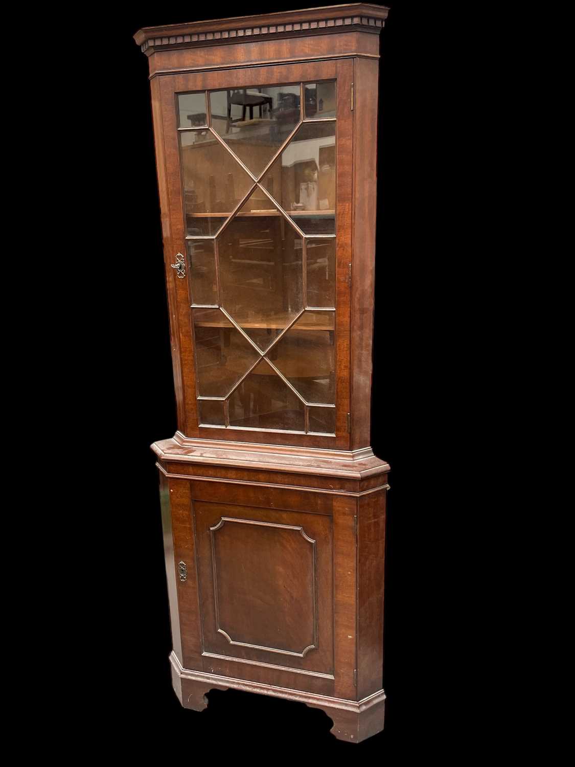Lot 126 - A corner unit by Reprodux, 182cm tall and