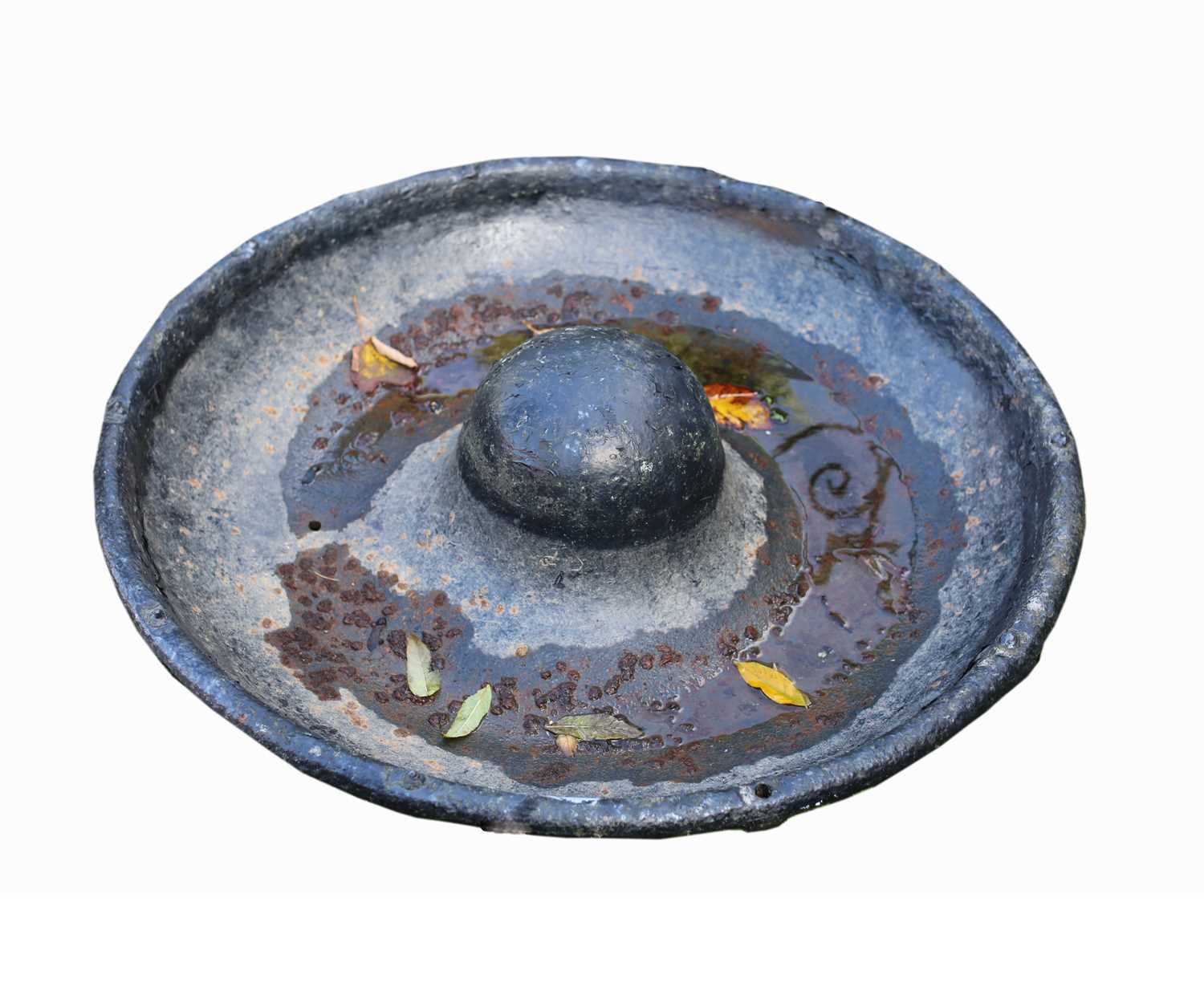 Lot 380 - A cast iron circular pig trough.