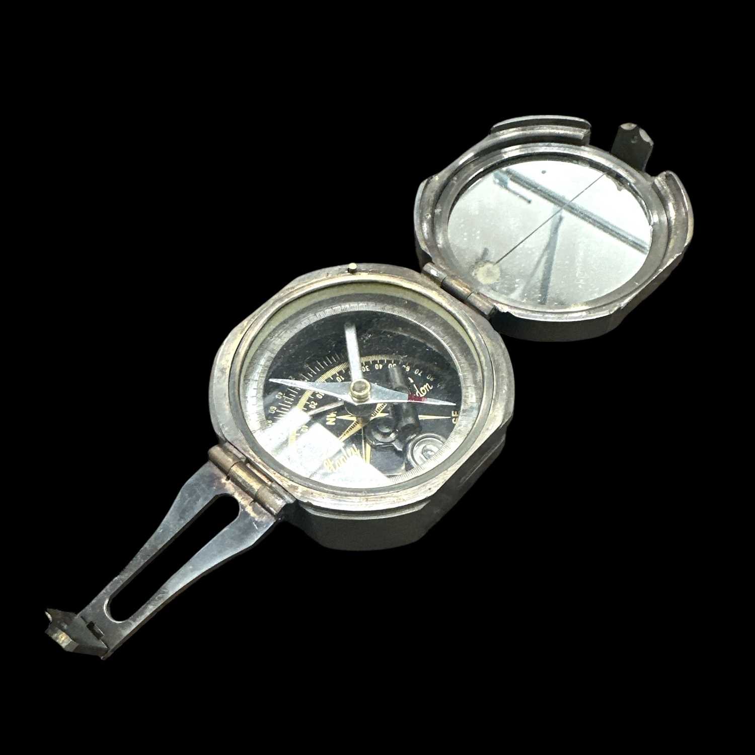 Lot 276 - A nickel-plated brass natural sine compass