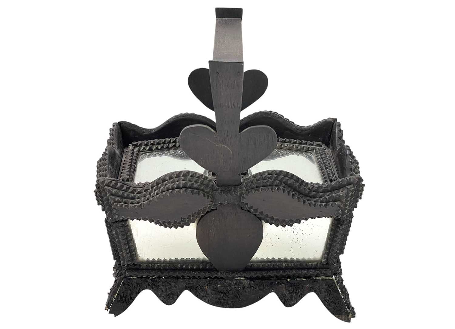 Lot 124 - An ornate Tramp Art work or sewing box.