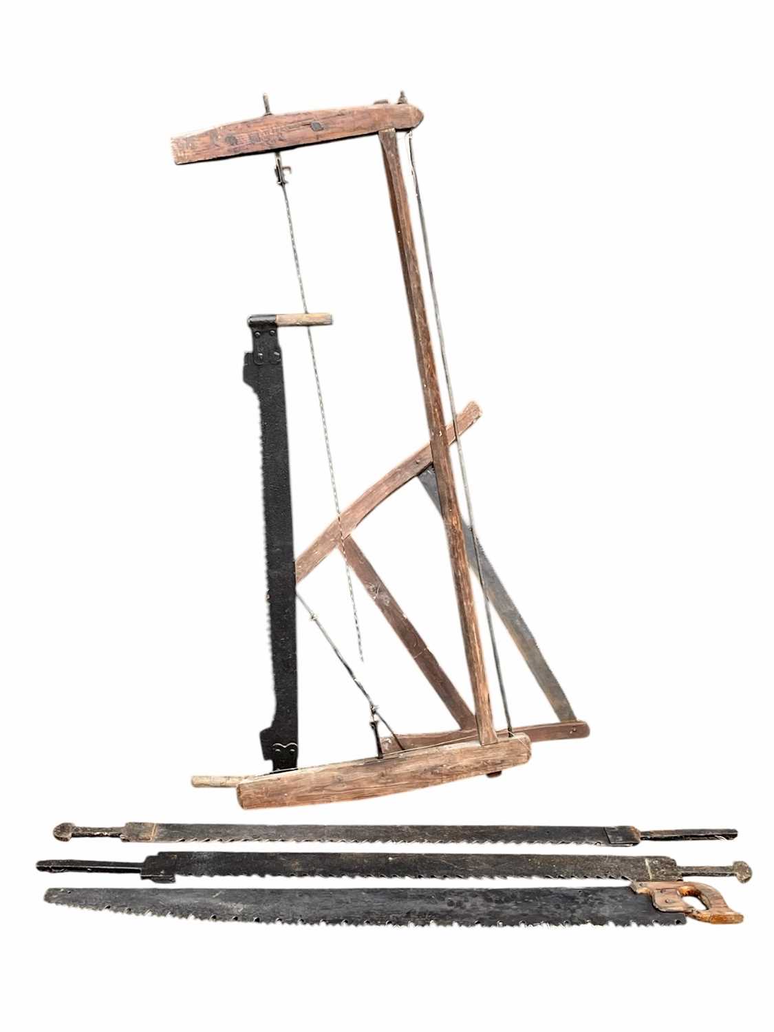 Lot 172 - A Wheelwright's ash felloe saw.