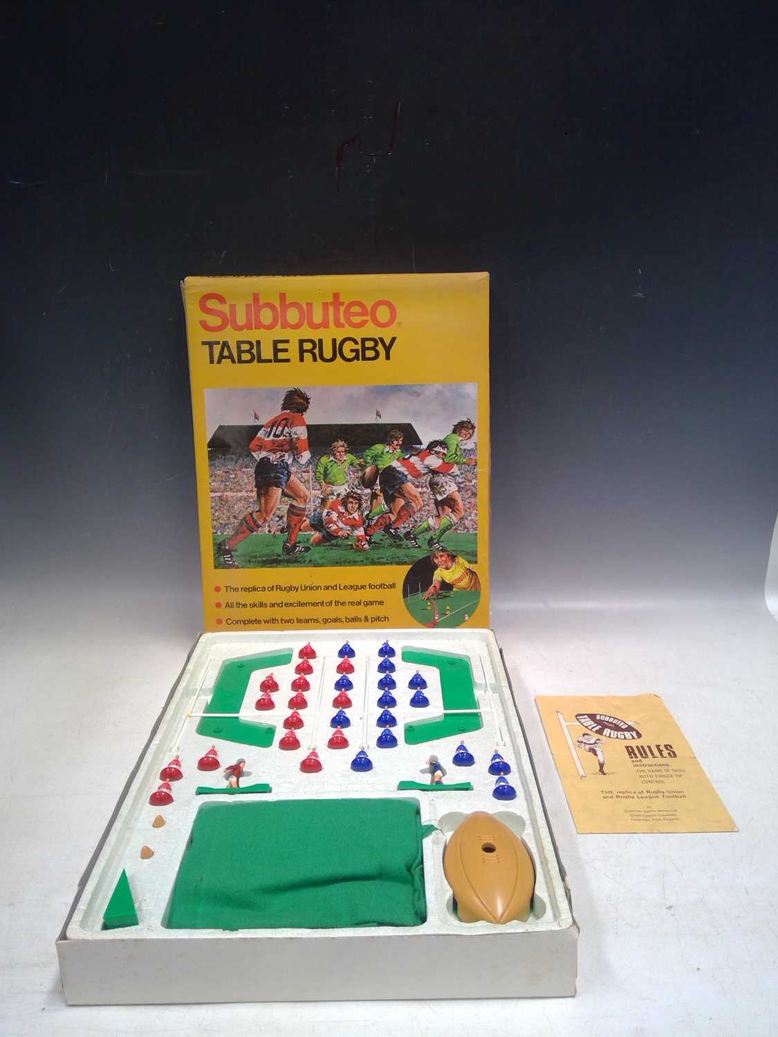 Lot 199 - A Vintage, Subbuteo Table Rugby. The Set