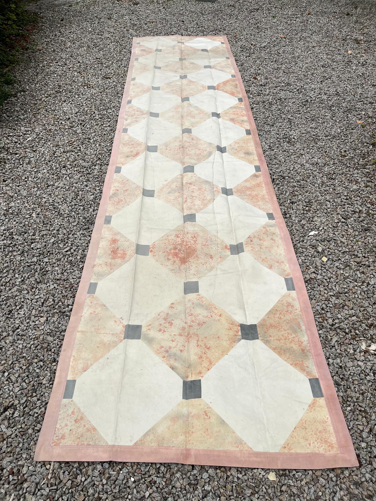 Lot 168 - Painted Canvas Floor Covering by Lyn Le