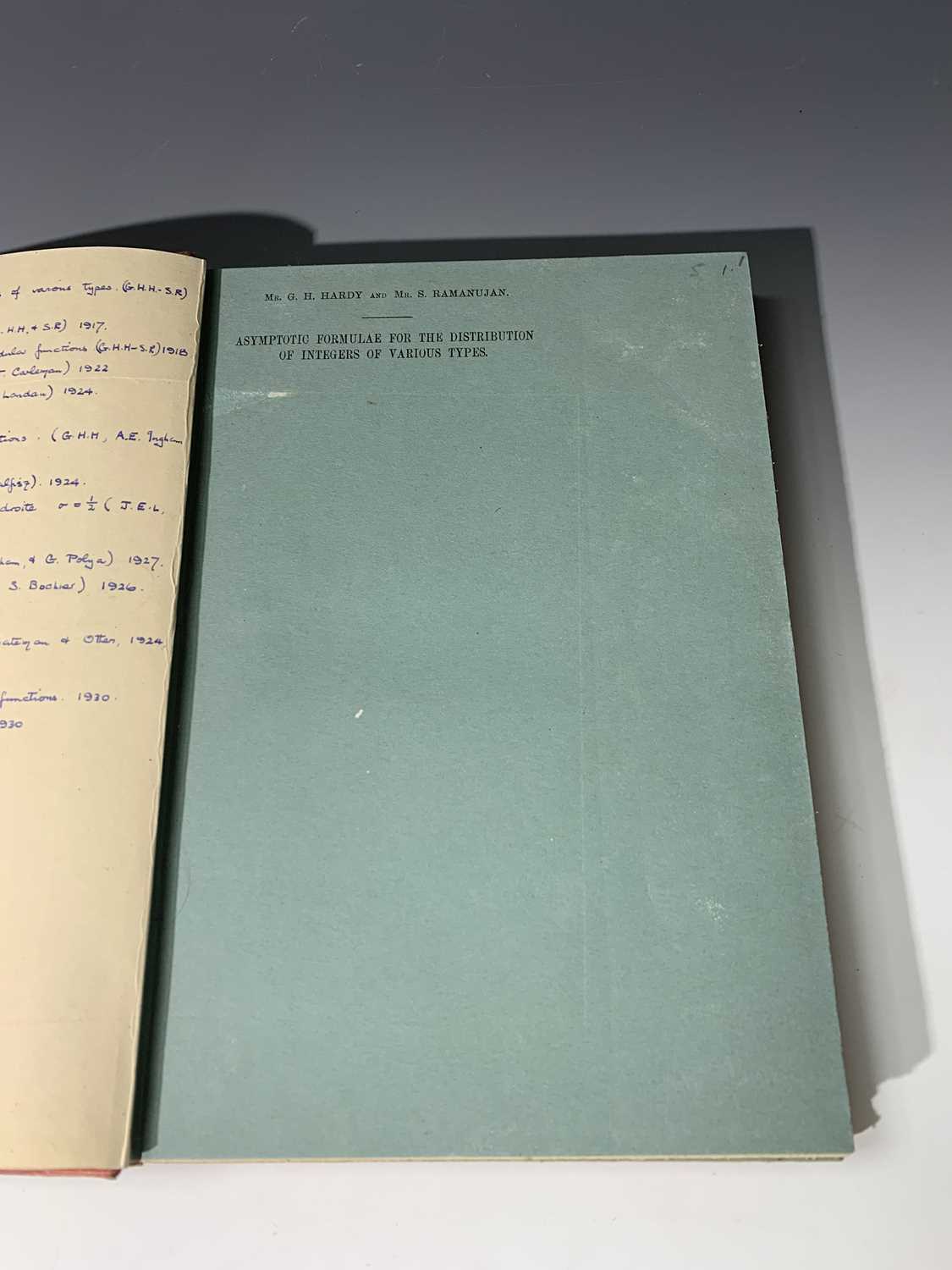 Lot 1208 - GODFREY HAROLD HARDY (Cambridge