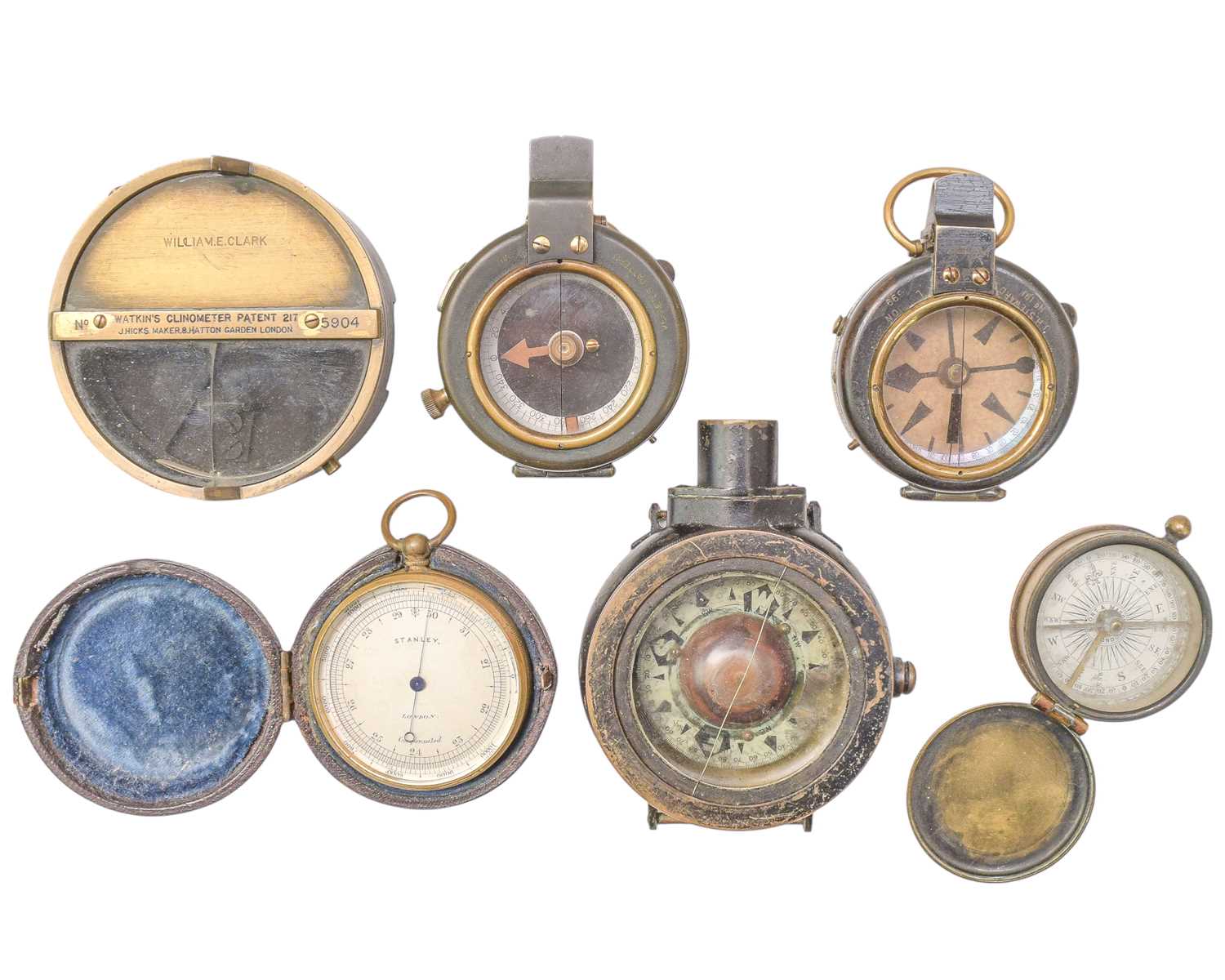 Lot 201 - Two military marching compasses.