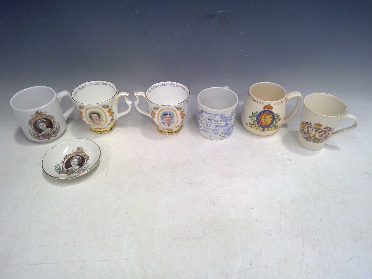 Lot 91 - A Queen Victoria 60th Anniversary Mug, Two
