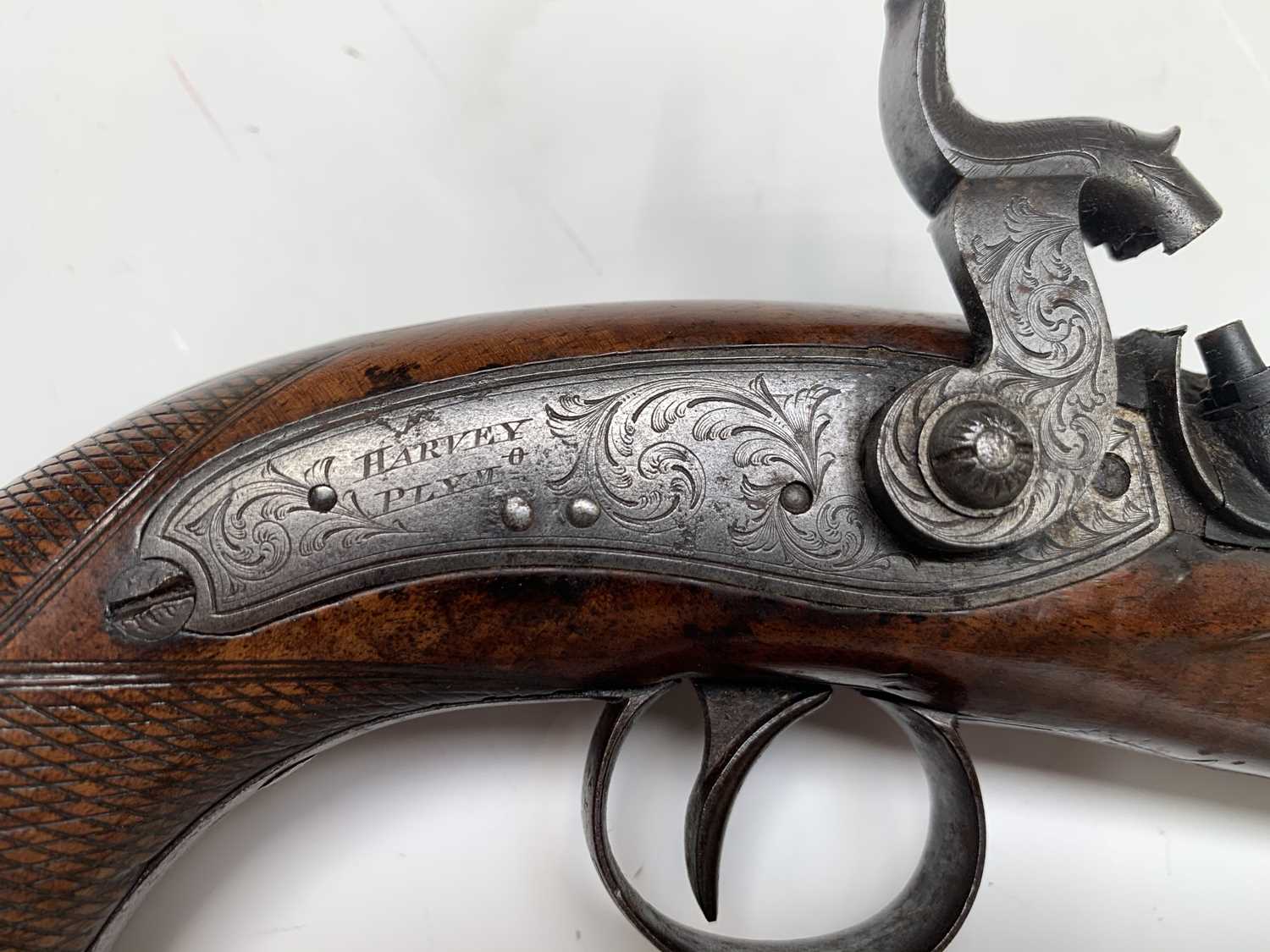 Lot 347 - A 19th century percussion cap pistol by