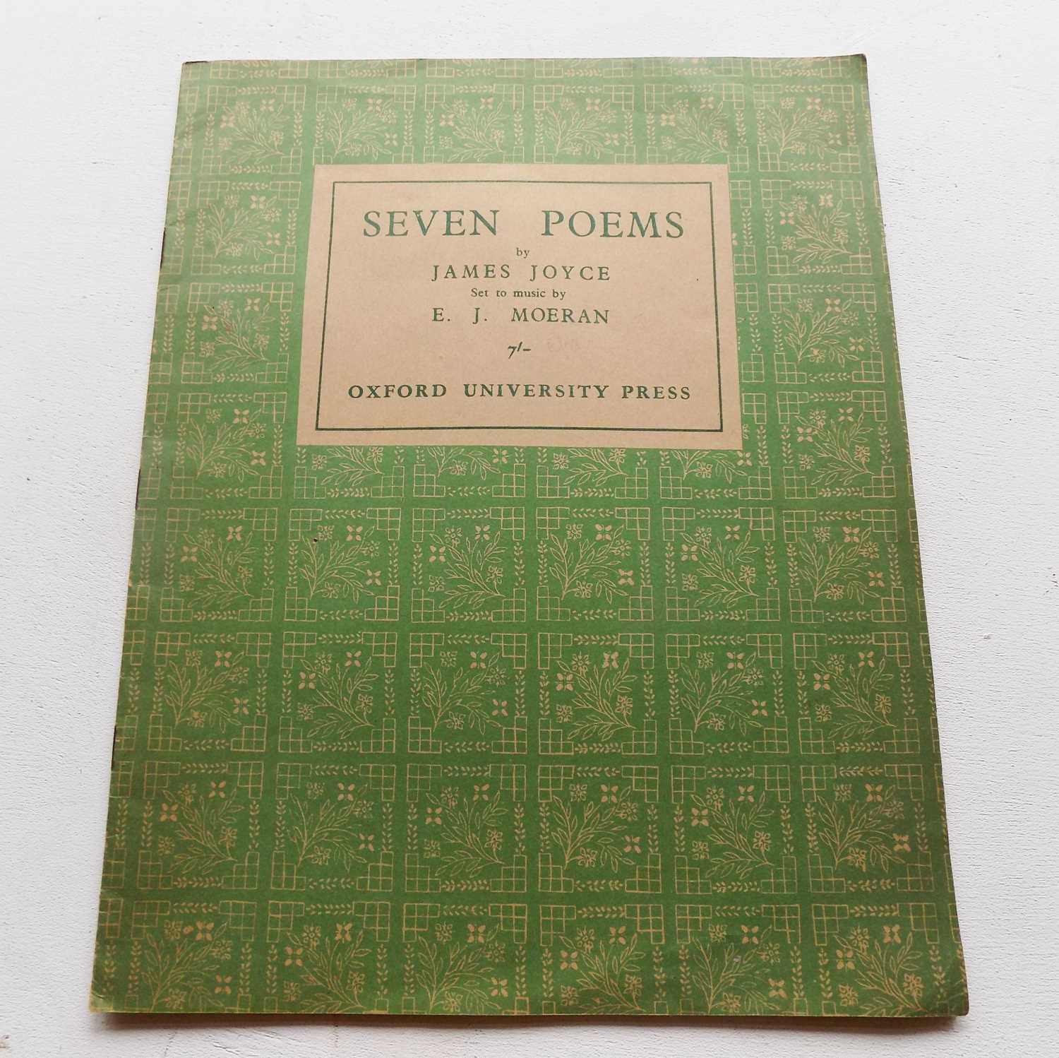 Lot 1334 - JAMES JOYCE. "Seven Poems." set to music by
