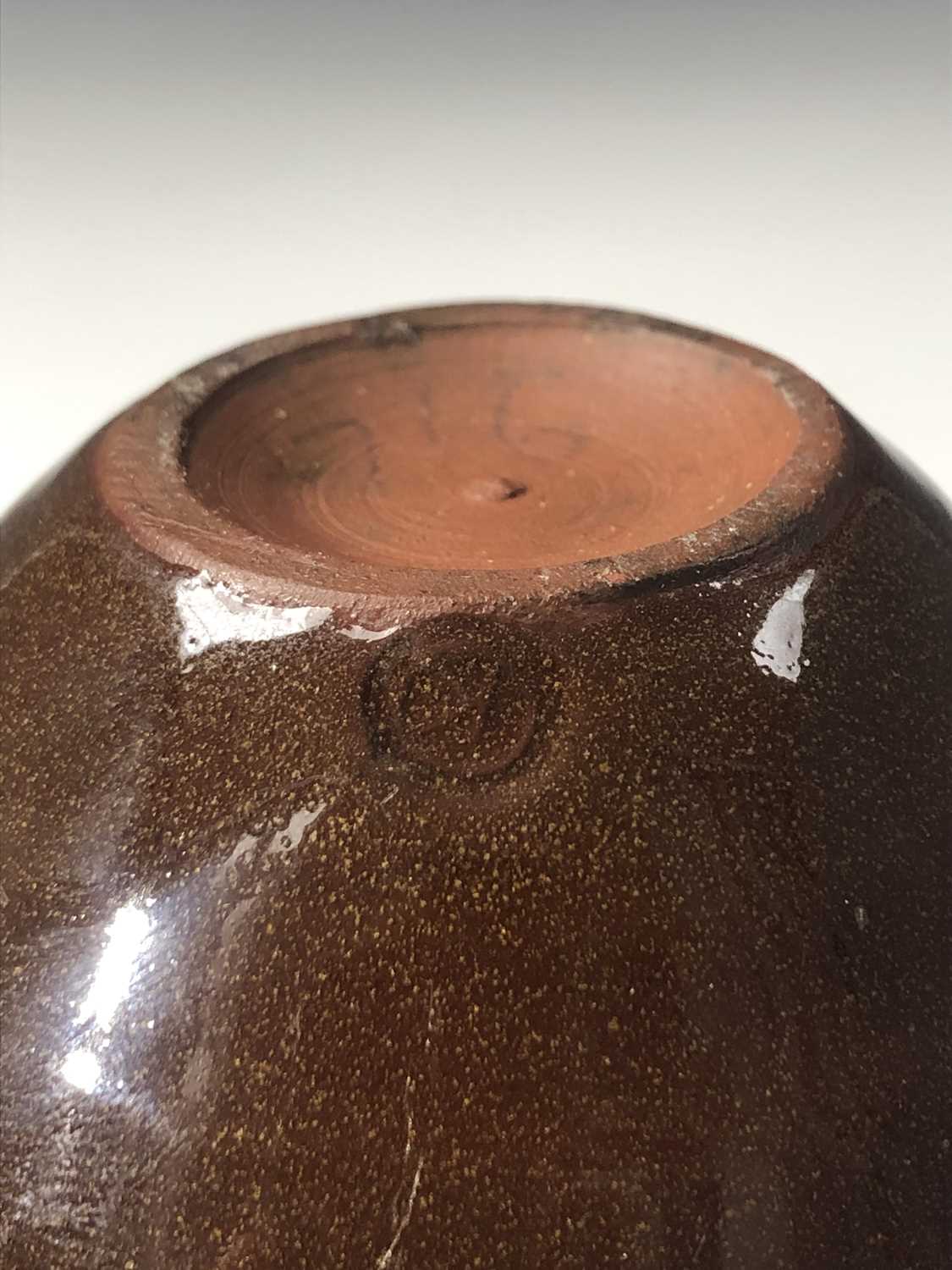 Lot 398 - A Kenneth Quick tenmoku glazed bud vase,