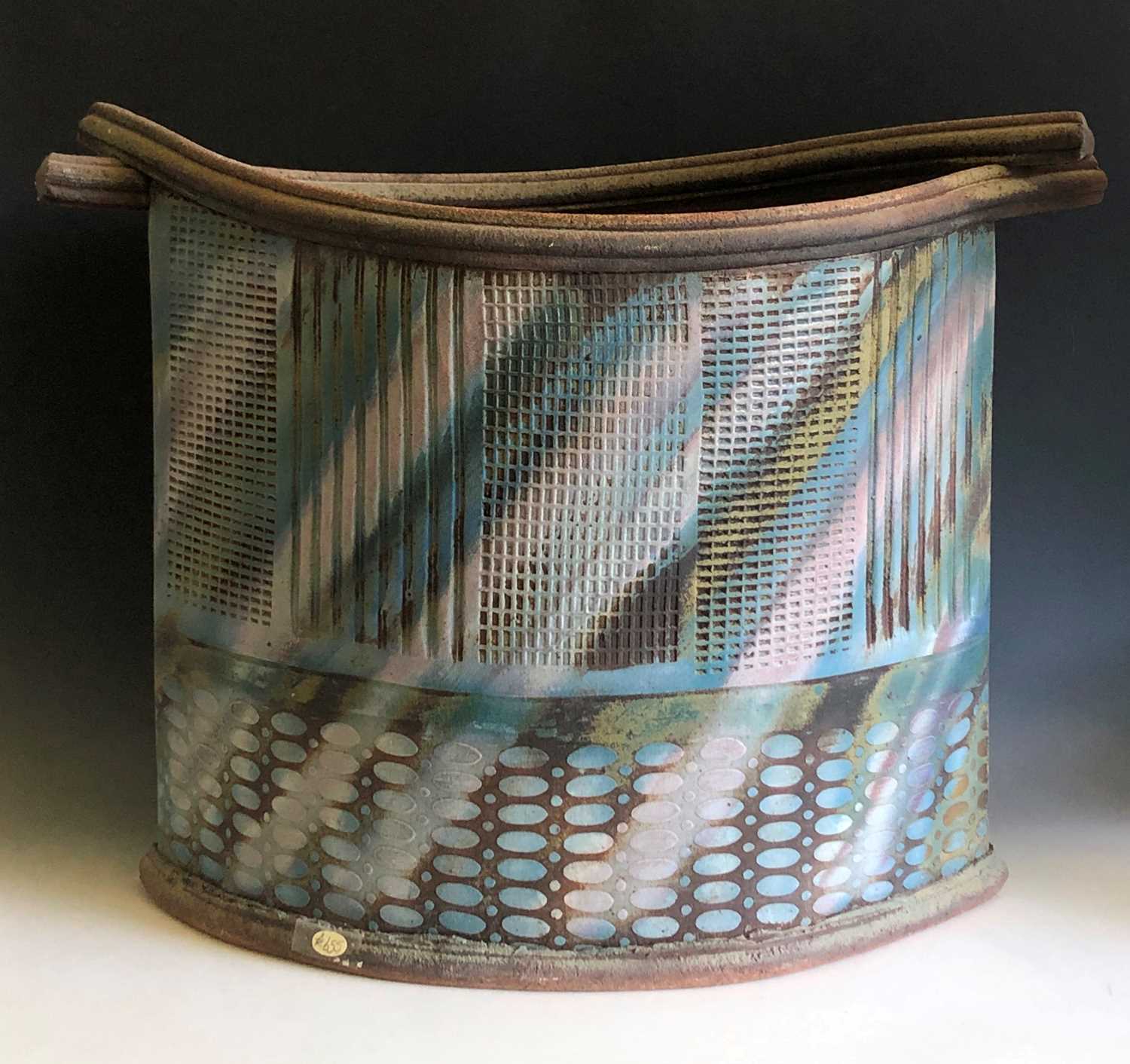 Lot 418 - A large Jim Robison pot, maximum height 45cm,