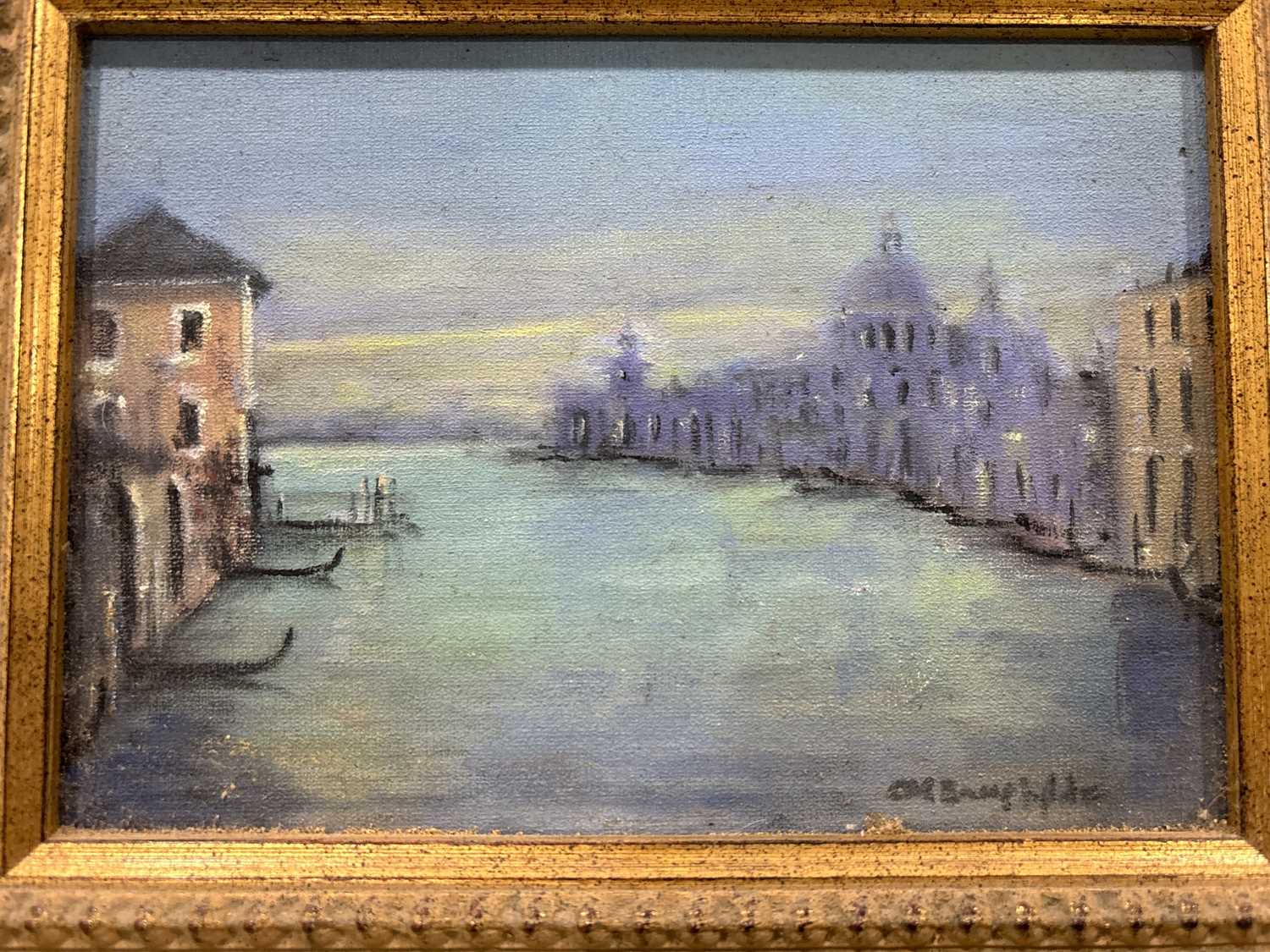 Lot 79 - 'Venice, the grand canal', oil on board,