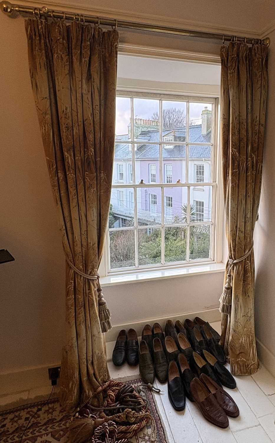 Lot 388 - Velvet curtains