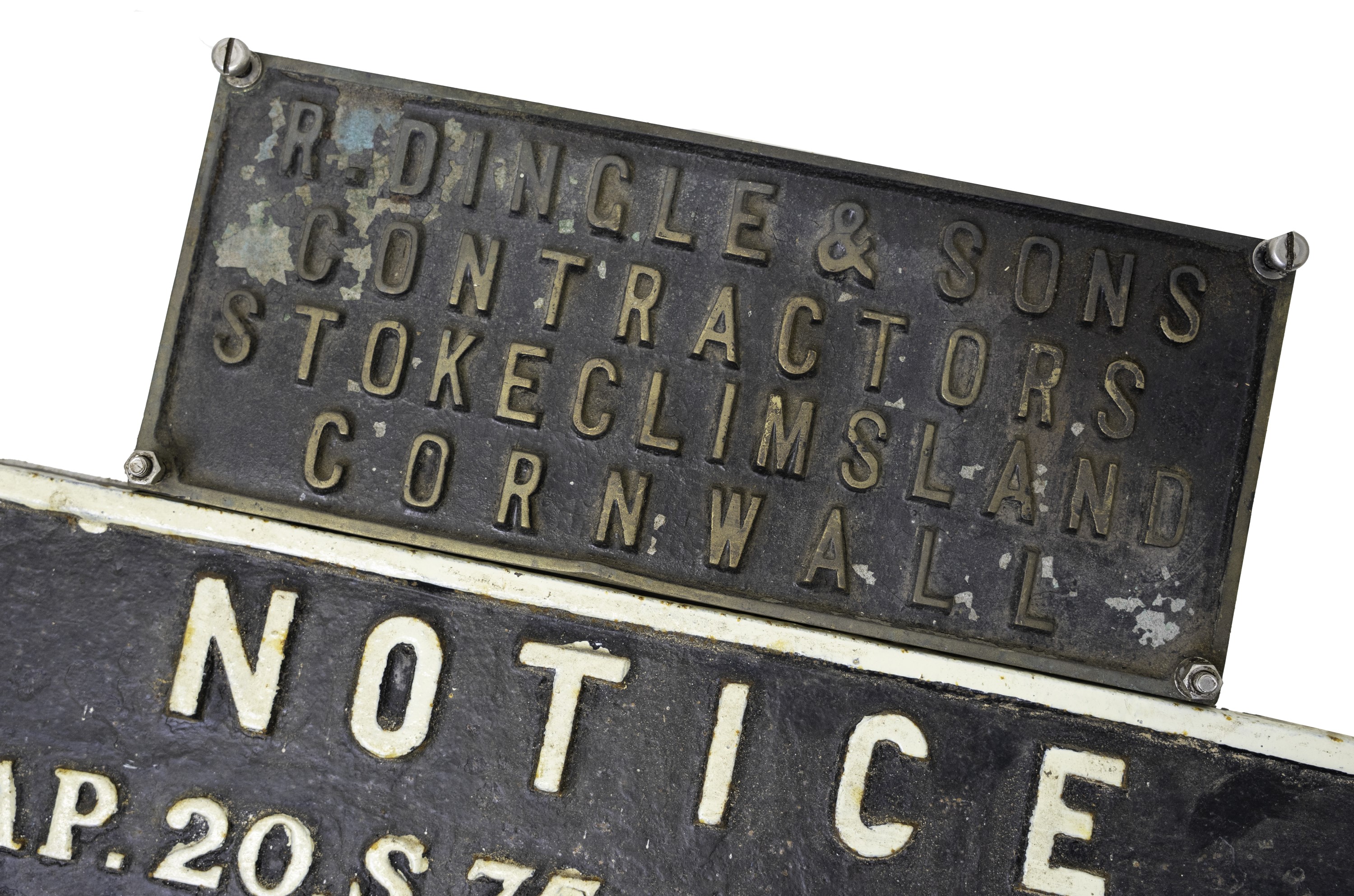 Lot 266 - A cast iron railway sign.