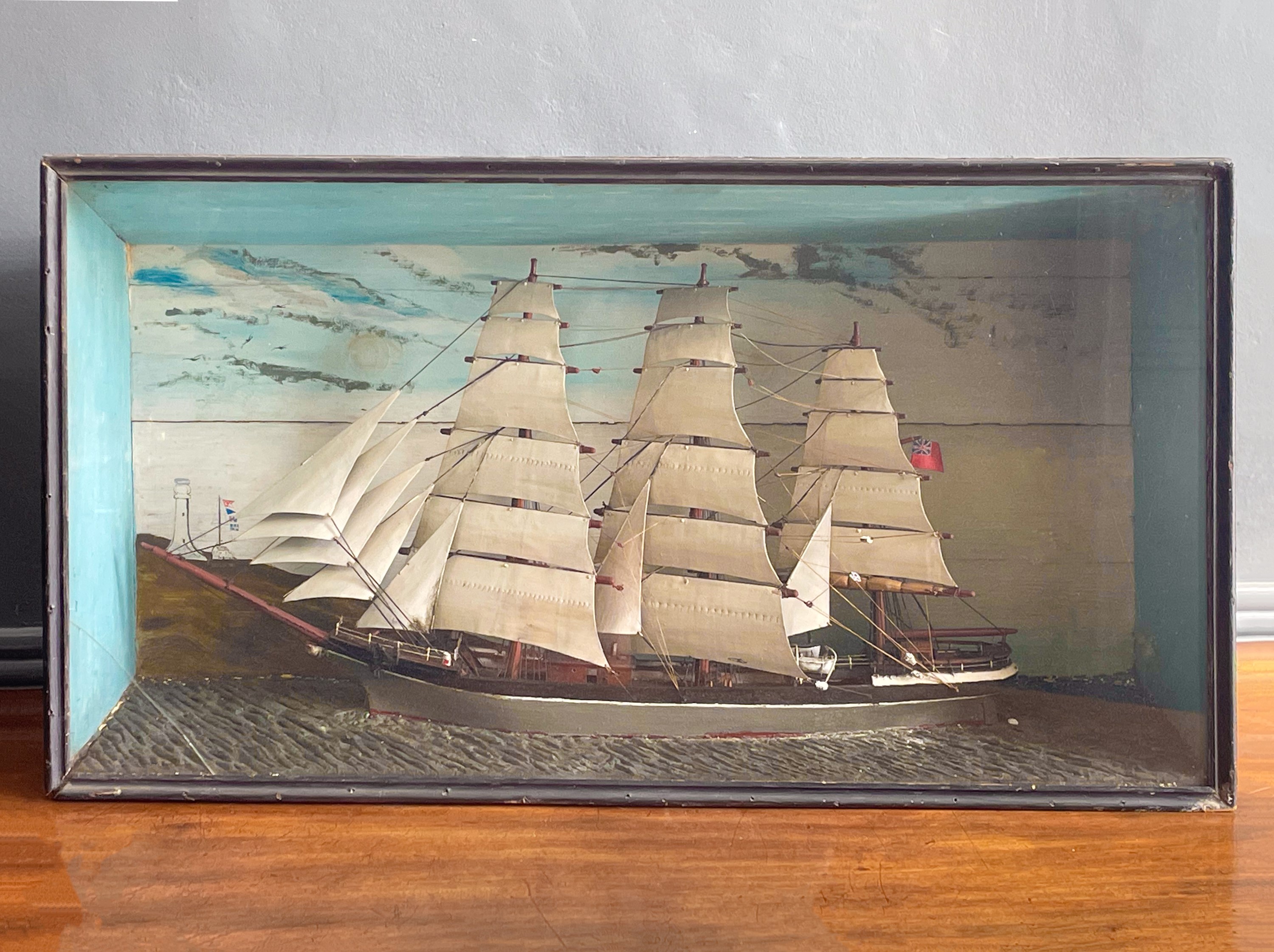 Lot 151 - A Victorian sailor made diorama of a British