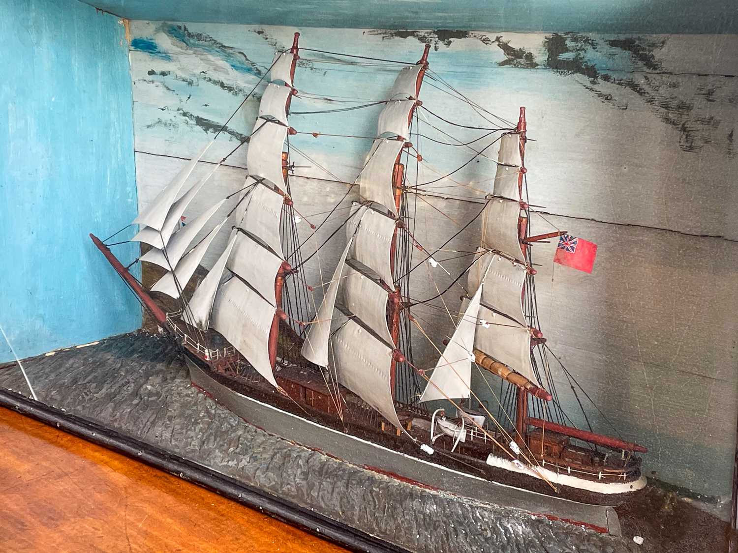 Lot 151 - A Victorian sailor made diorama of a British