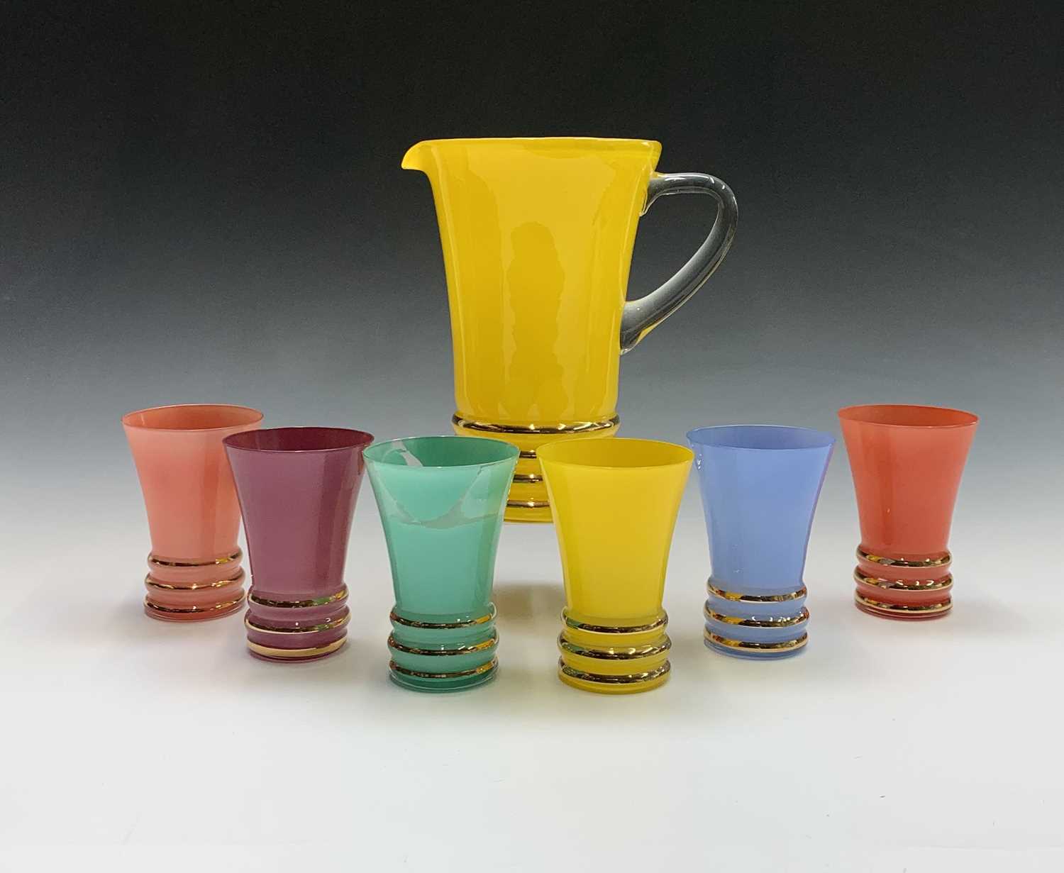 Lot 920 - A mid 20th century coloured glass