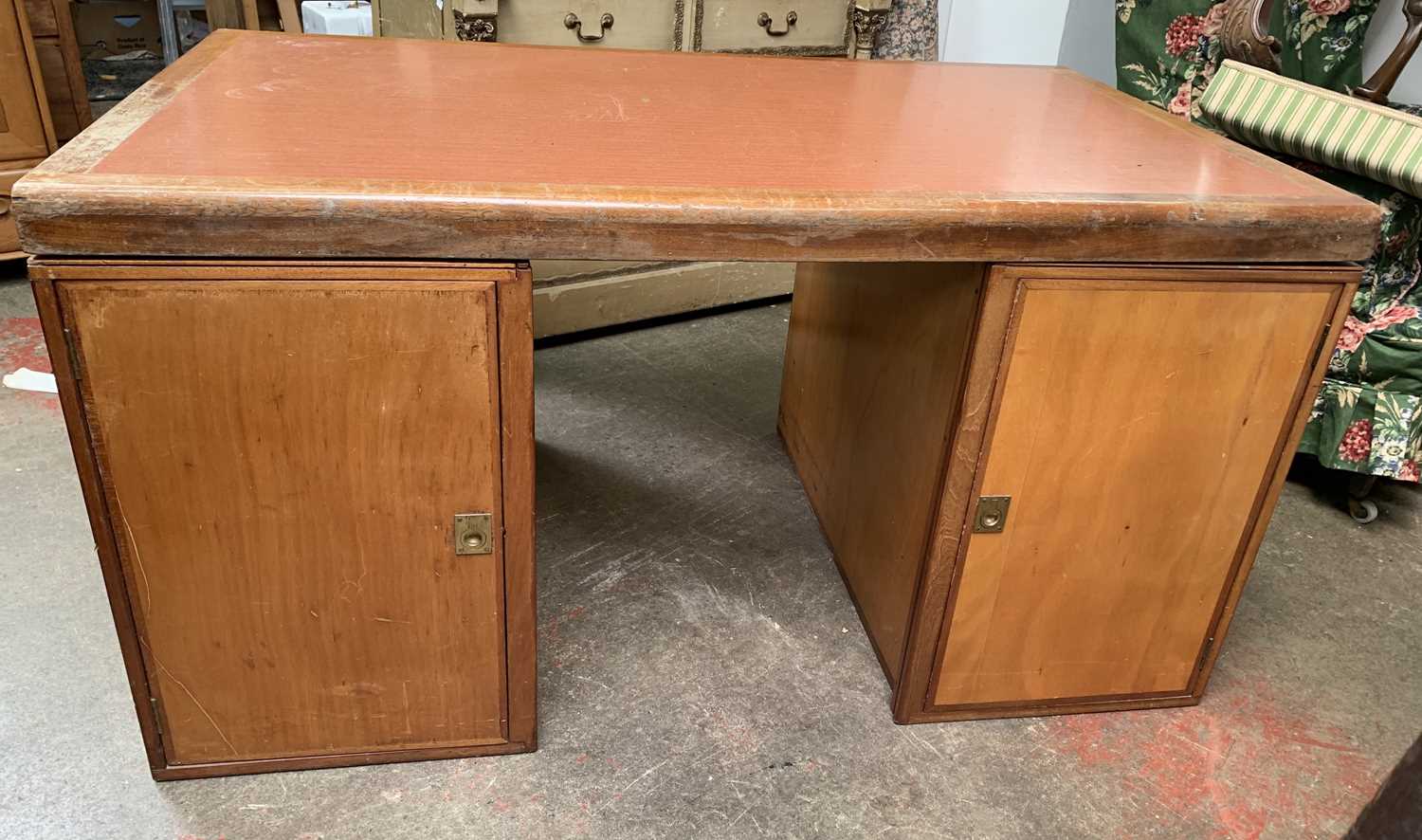 Lot 3198 - A mid century Waring & Gillow office desk,
