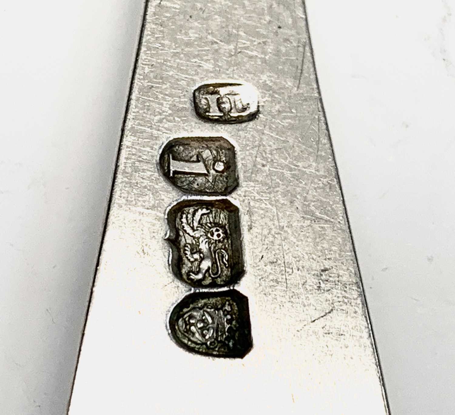 Lot 4 - A pair of silver Old English pattern