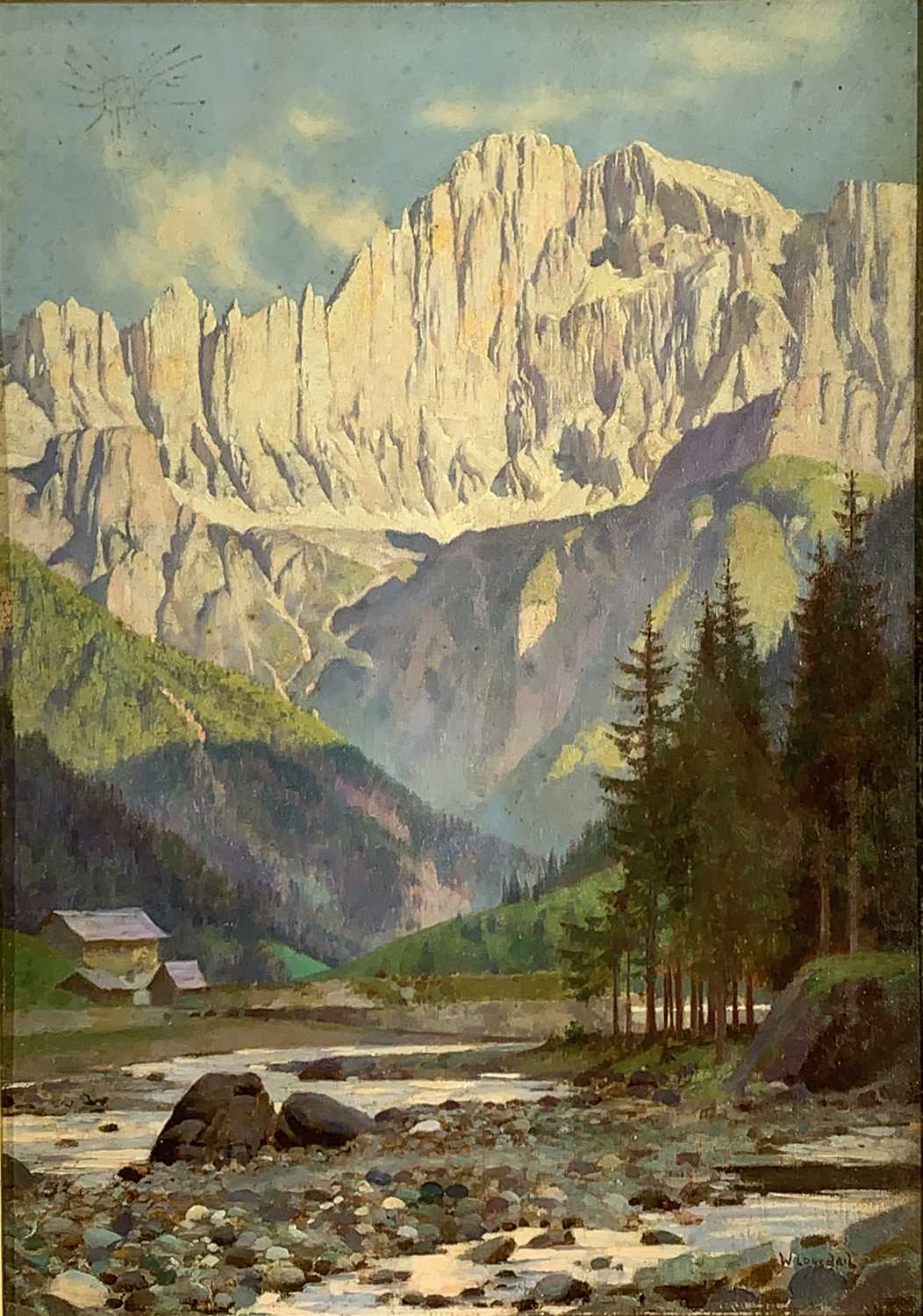 Lot 1011 - William LOGSDAIL (1859-1944) Alpine Pass