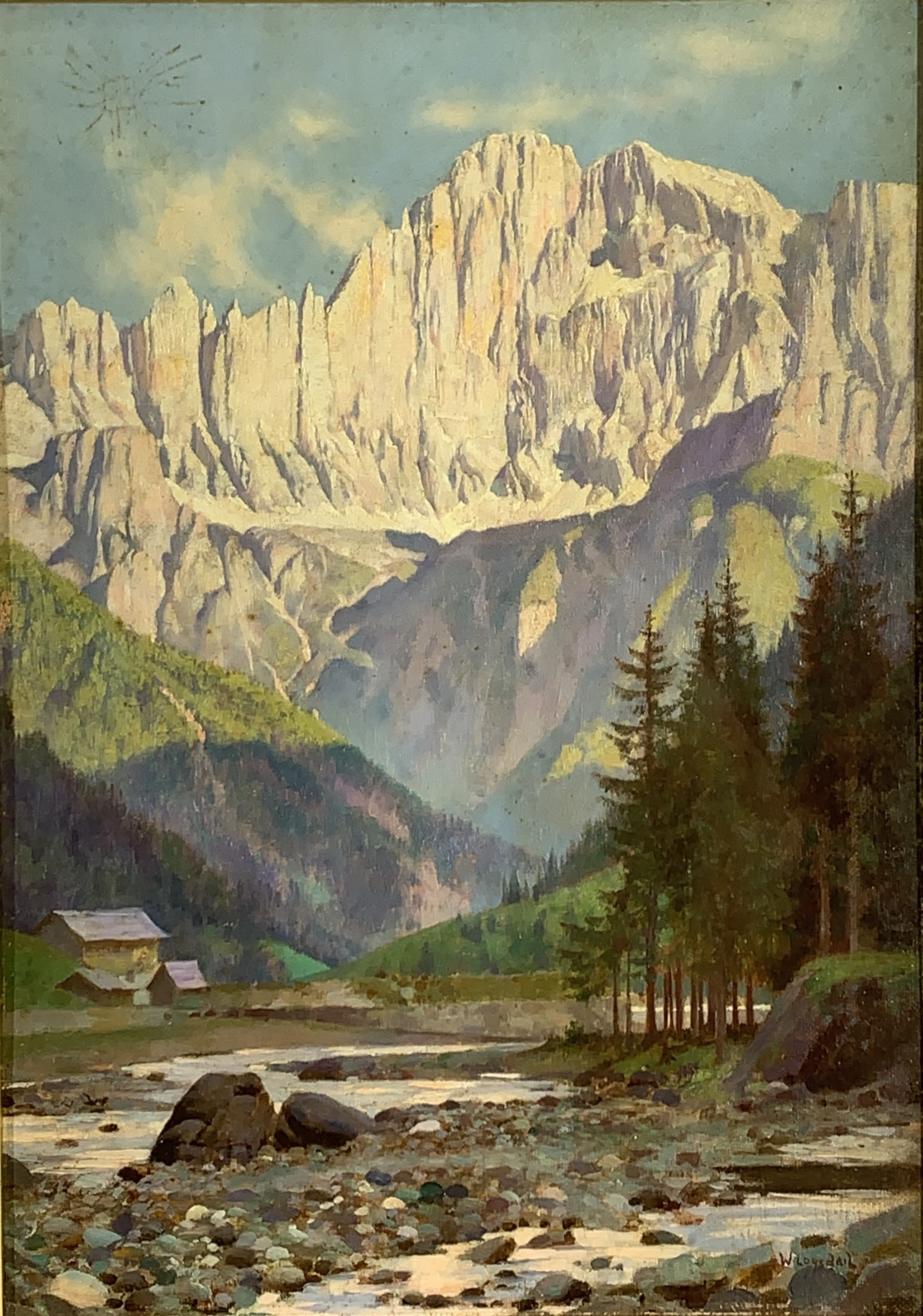 Lot 1011 - William LOGSDAIL (1859-1944) Alpine Pass