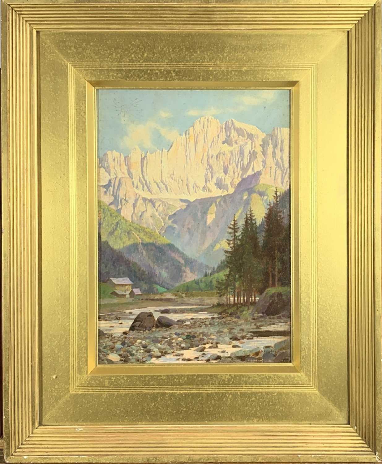 Lot 1011 - William LOGSDAIL (1859-1944) Alpine Pass