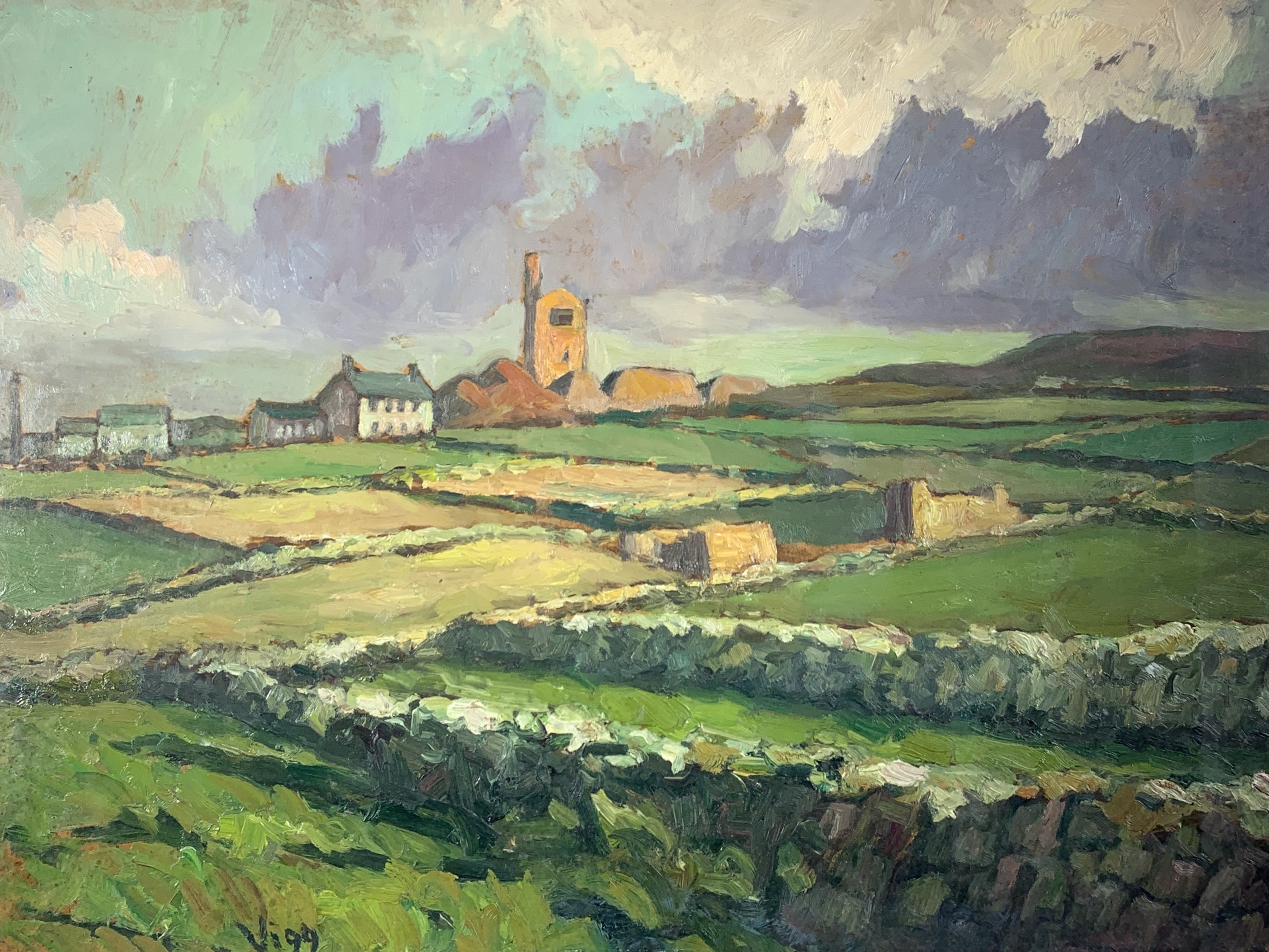 Lot 56 - Bob VIGG (1932-2001) Cornish Landscape Oil on