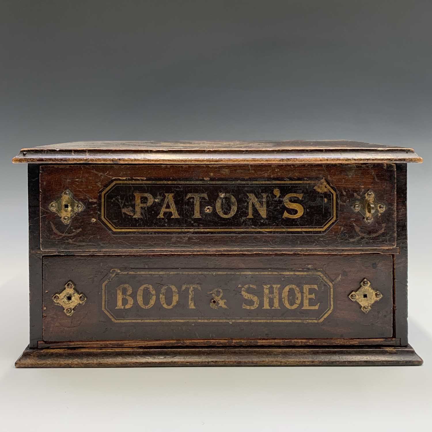 Lot 49 - An Edwardian two drawer 'Paton's Boot & Shoe'