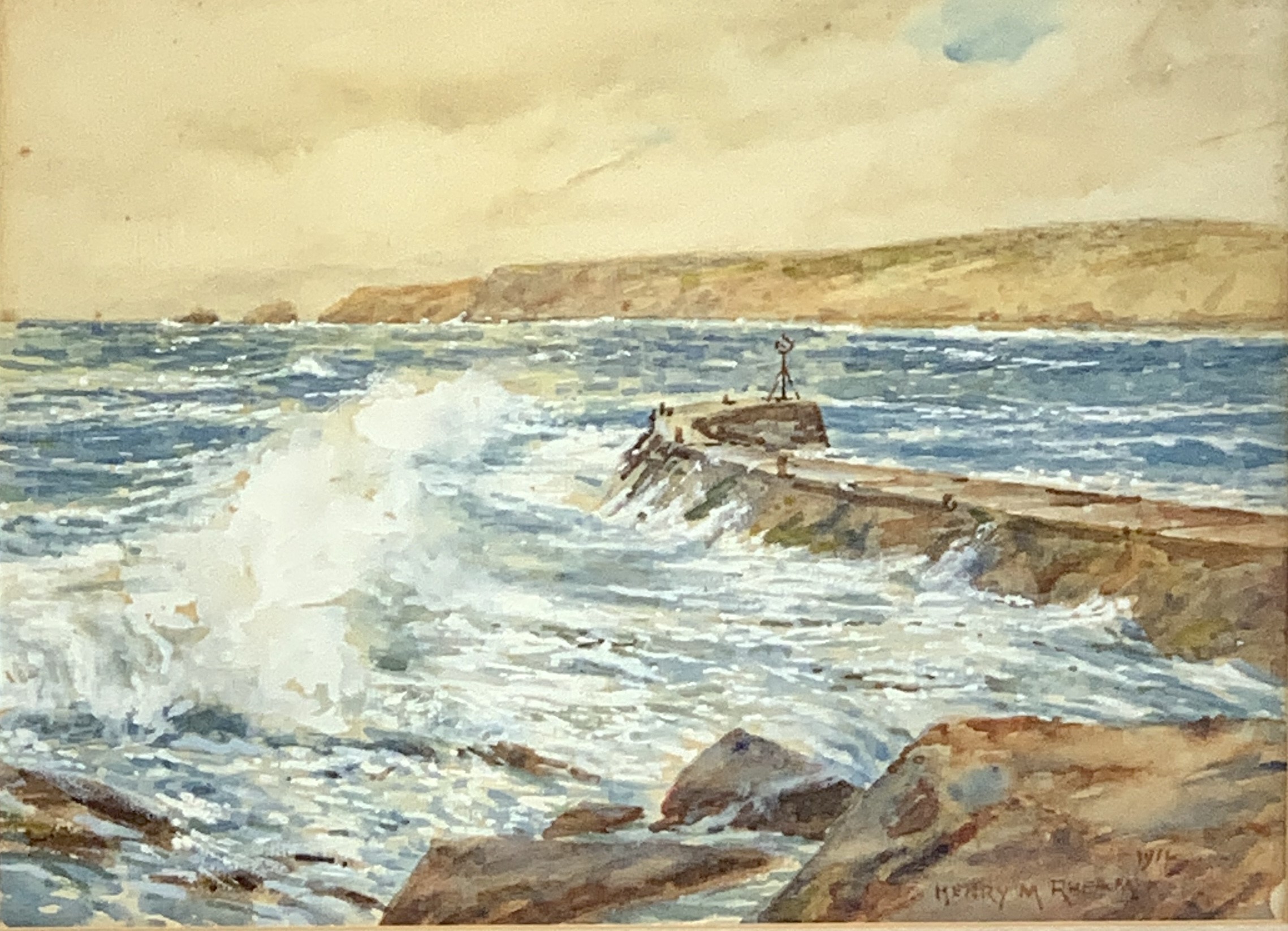 Lot 326 - Henry Meynell RHEAM (1859-1920) Sennen Pier