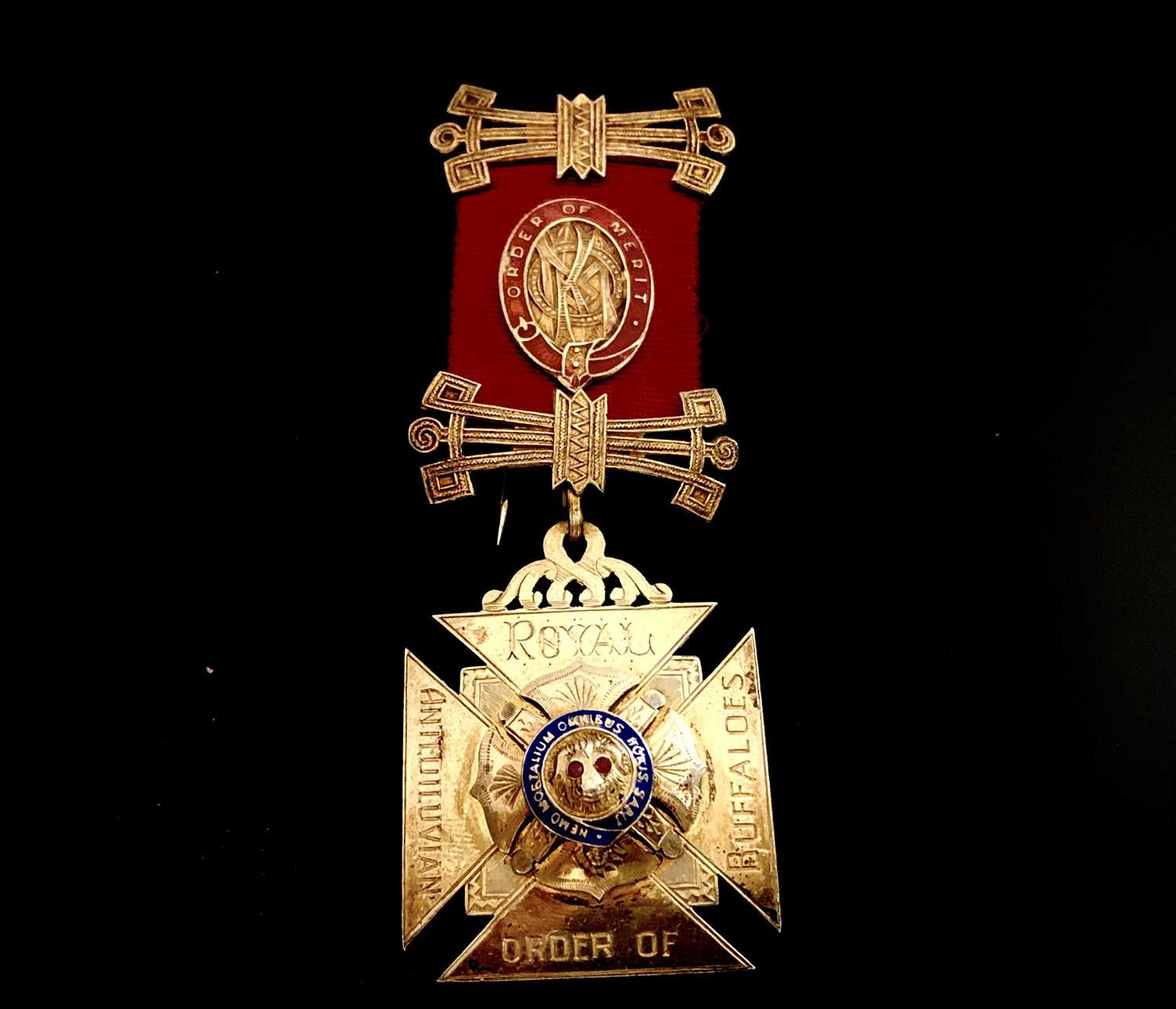 Lot 249 - RAOB Medals - 9ct gold (19gms) roll of Honor