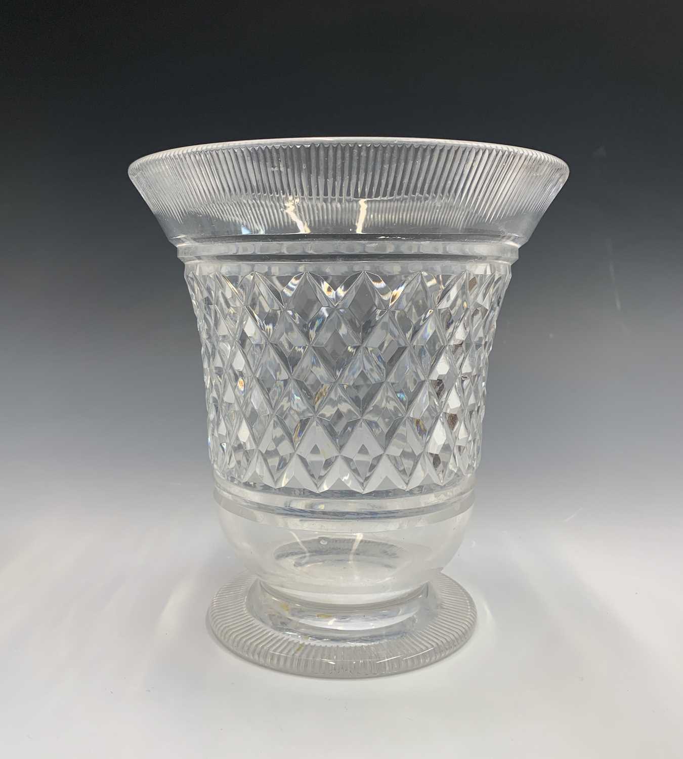 Lot 931 - A Stuart crystal vase, of tapered form with