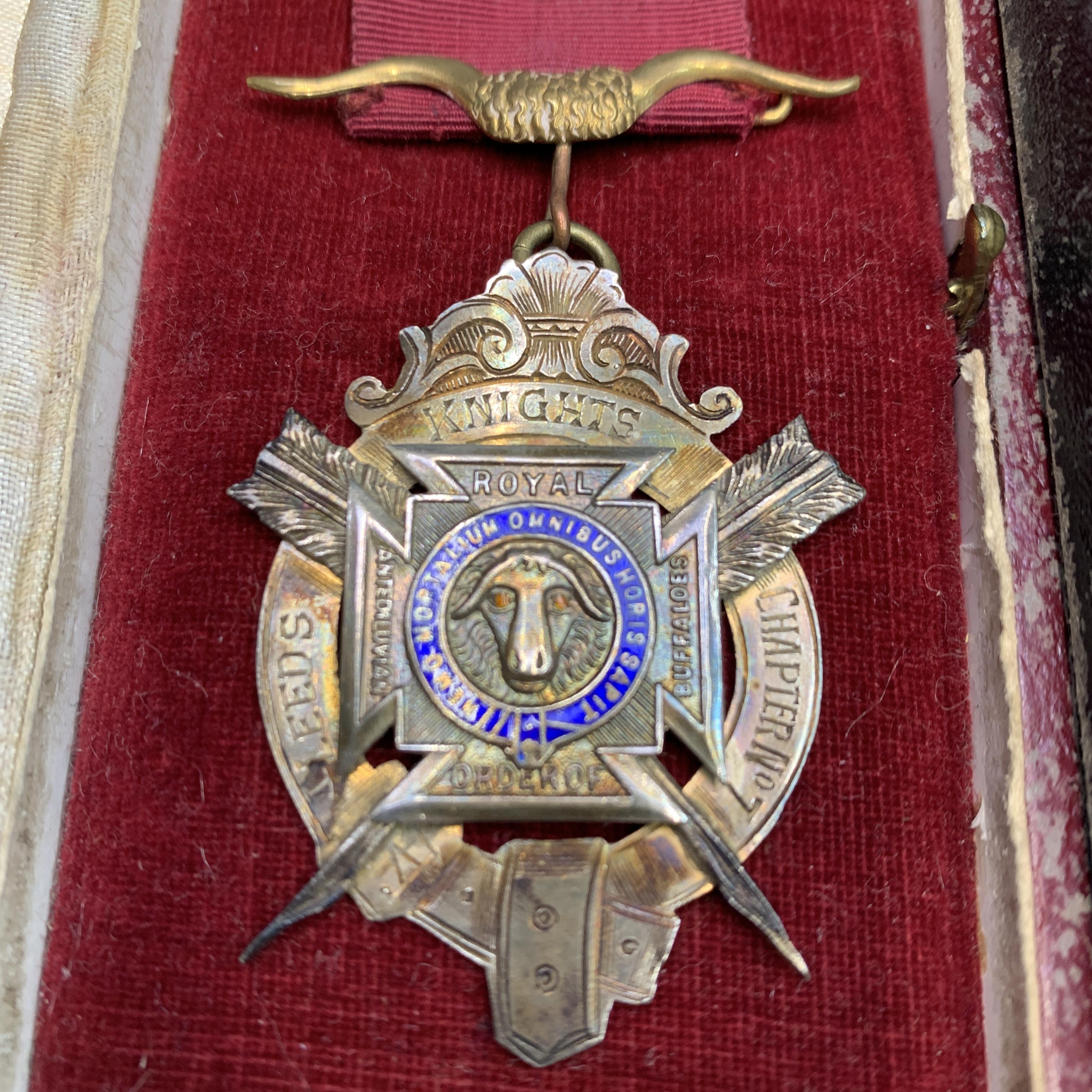 Lot 263 - RAOB Medals - 3 boxed silver and silver gilt