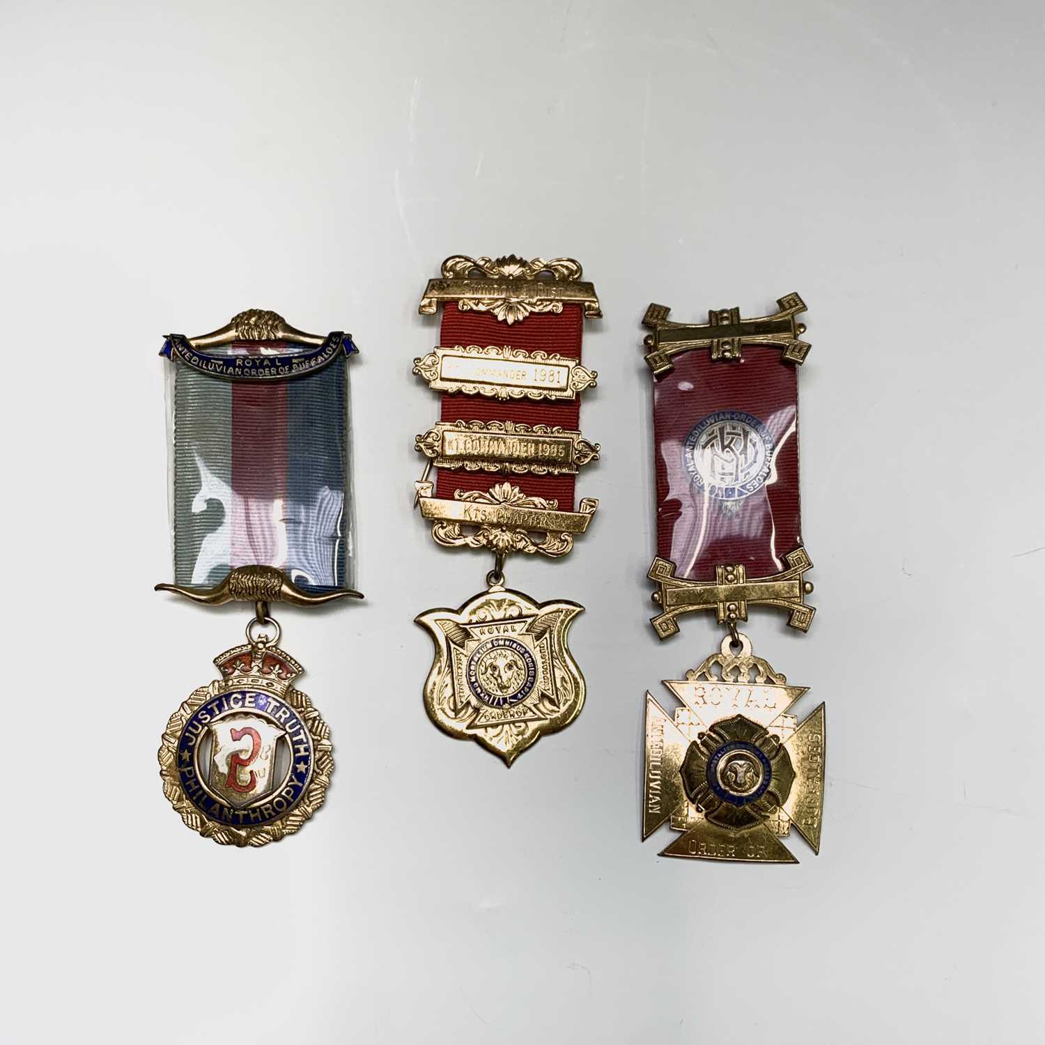 Lot 263 - RAOB Medals - 3 silver gilt medals awarded