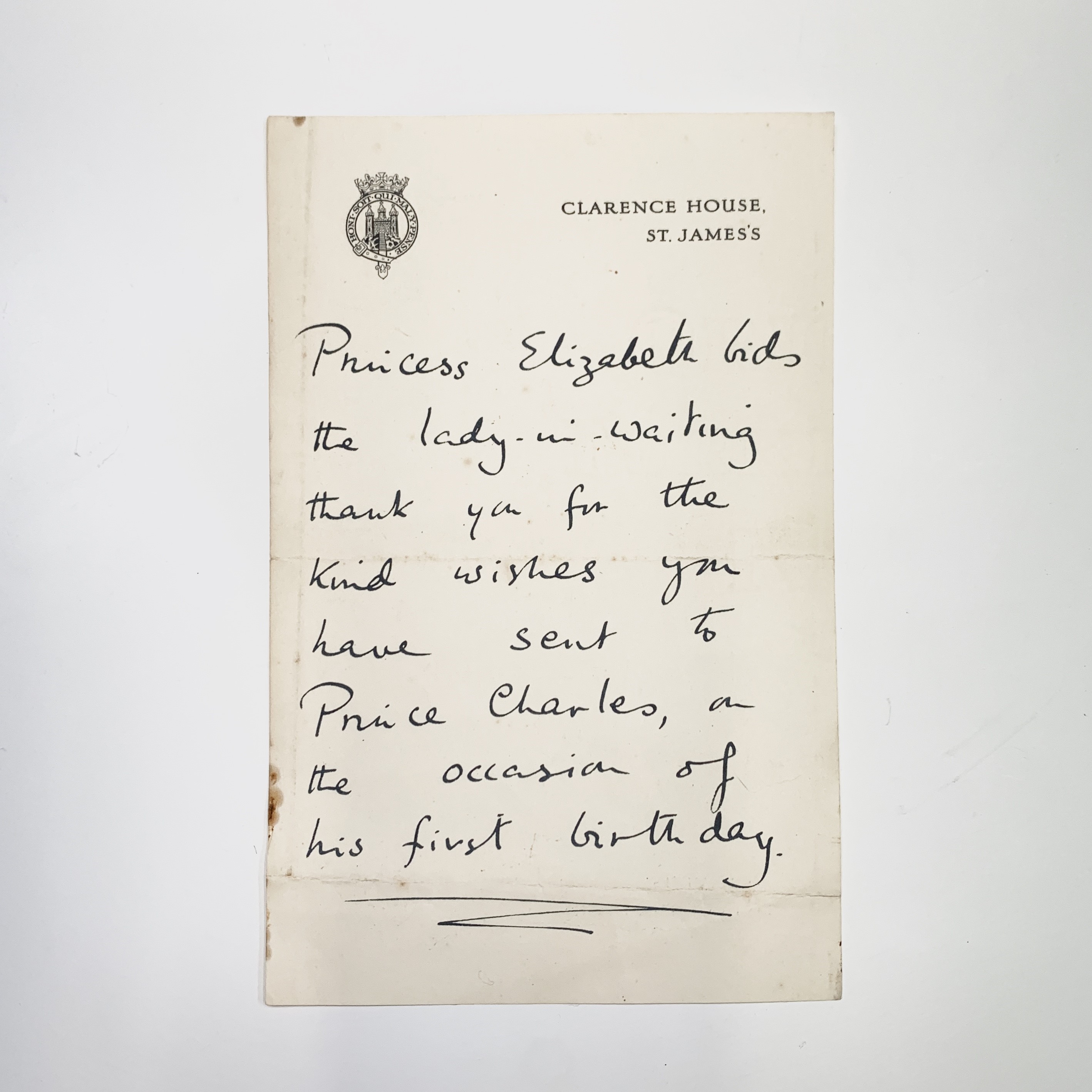 Lot 199 - Buckingham Palace, a 1988 signed letter from