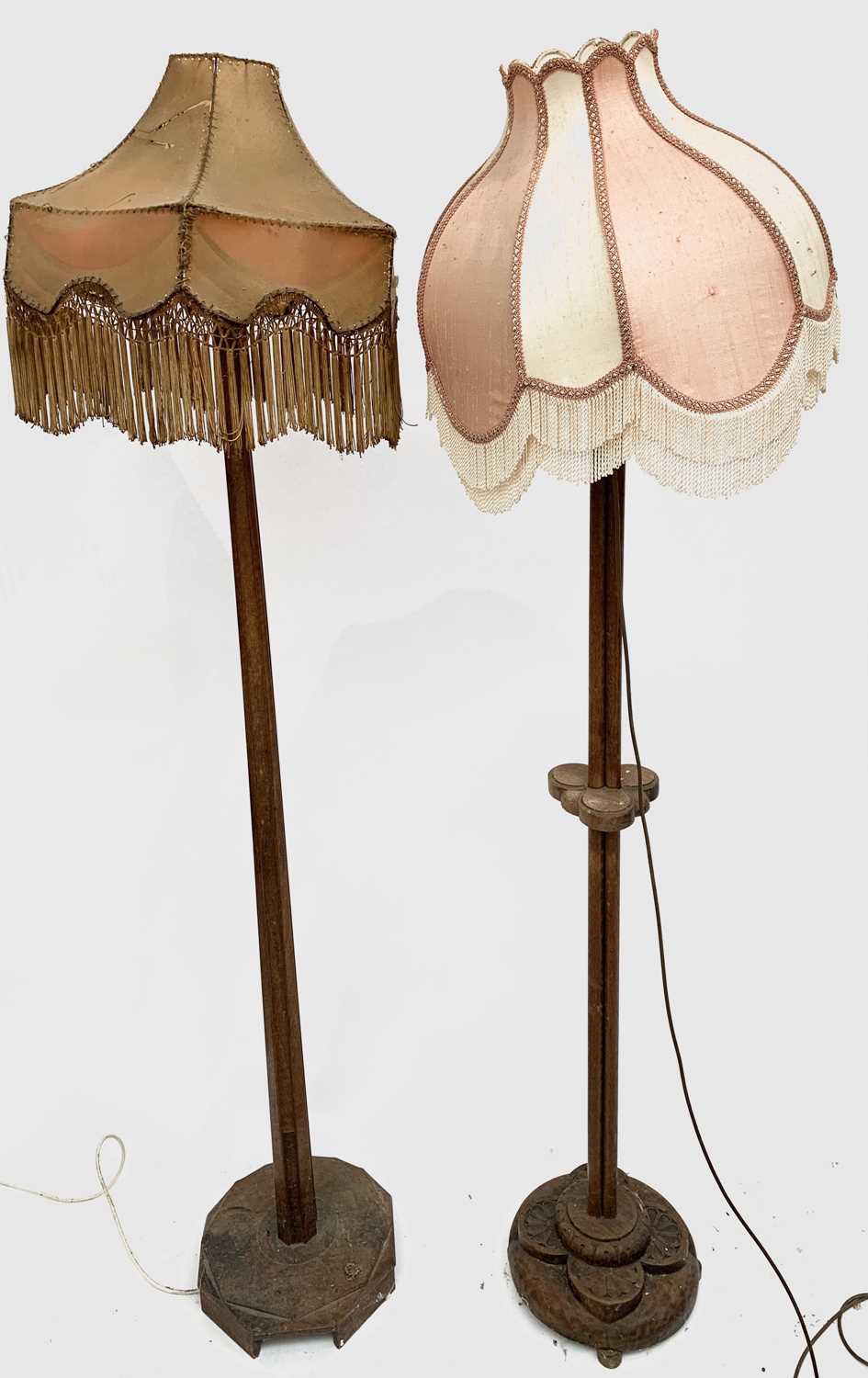 Lot 1891 - An Art Deco oak standard lamp, by Judith