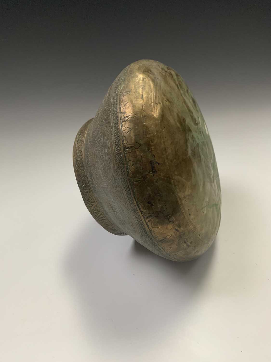 Lot 368 - A Cairoware brass bowl, 19th century, the